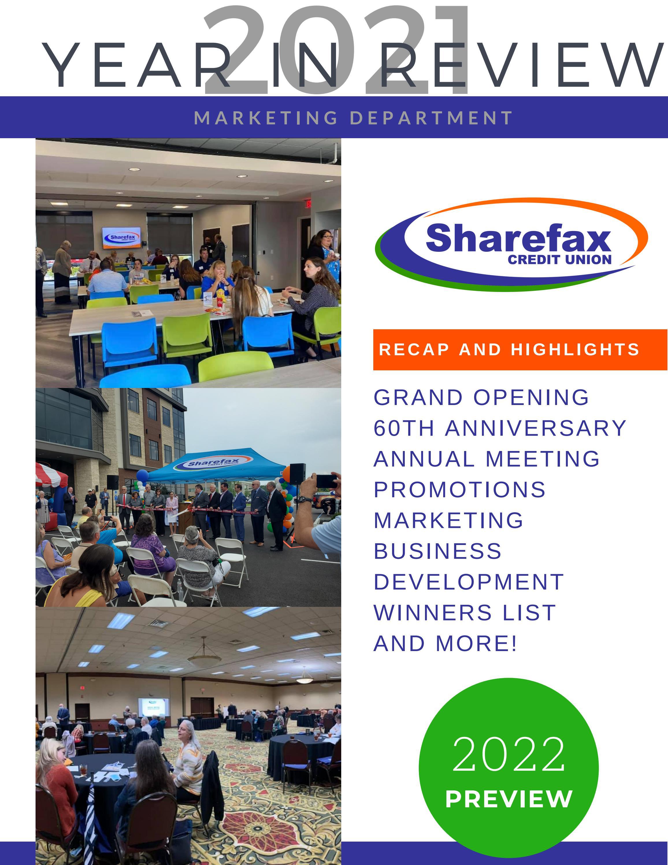 Sharefax Marketing Dept. - Year In Review 2021 by Sharefax Credit Union ...