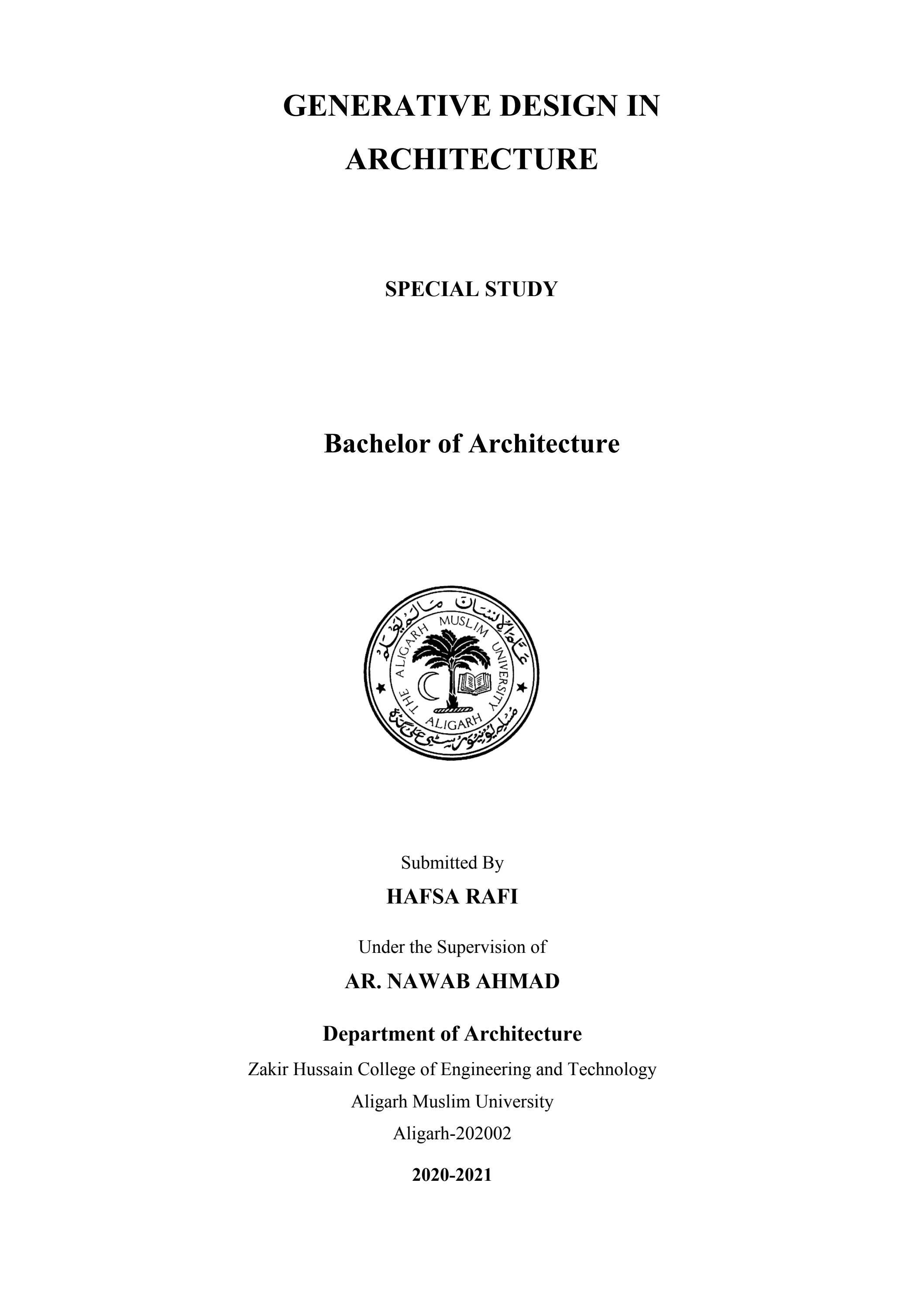 Generative Design in Architecture by Hafsa Rafi - Issuu