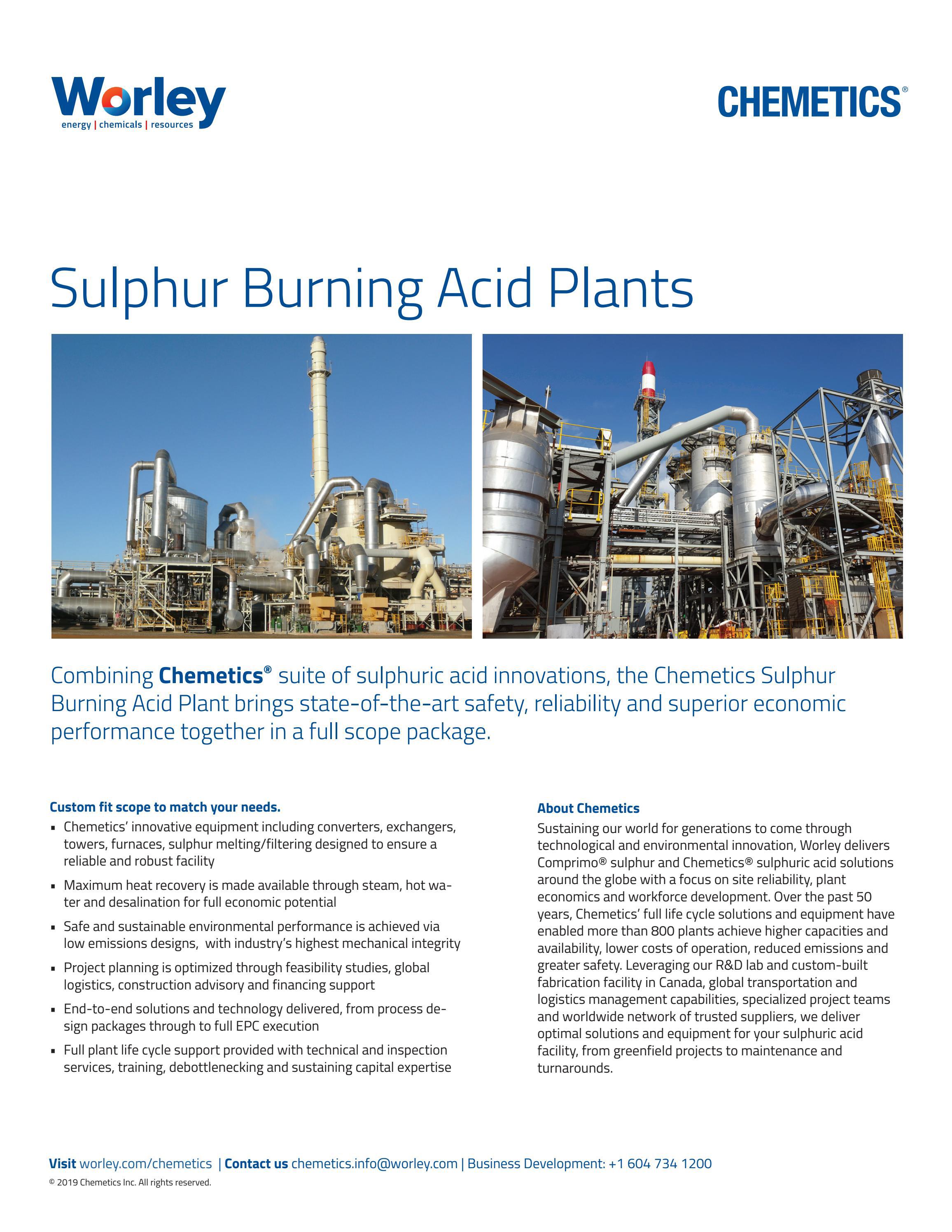 CHEMETICS: Sulphur Burning Acid Plants by worleyECR - Issuu