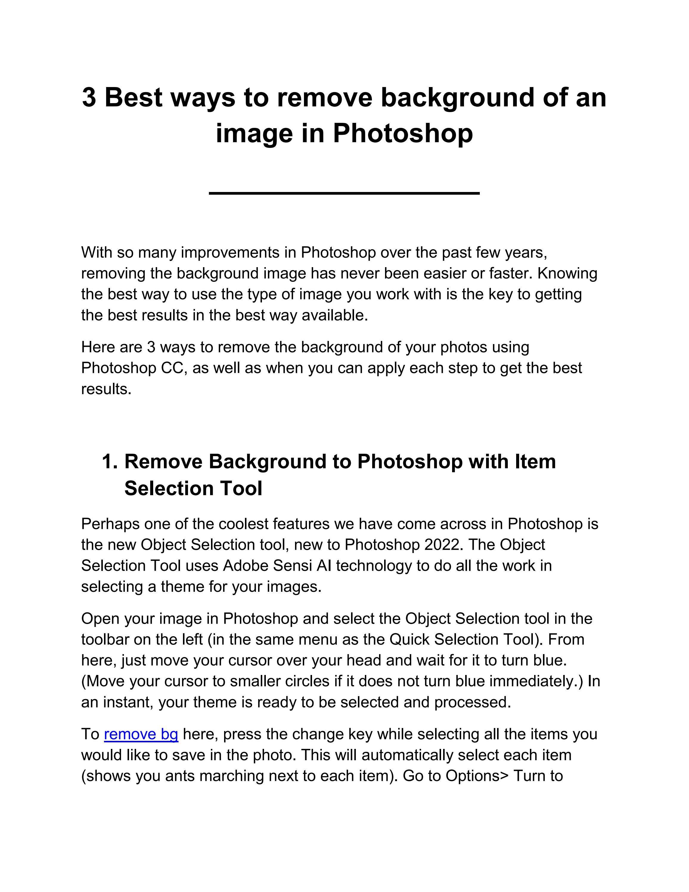 3 Best Ways To Remove Background Of An Image In Photoshop By Annejson
