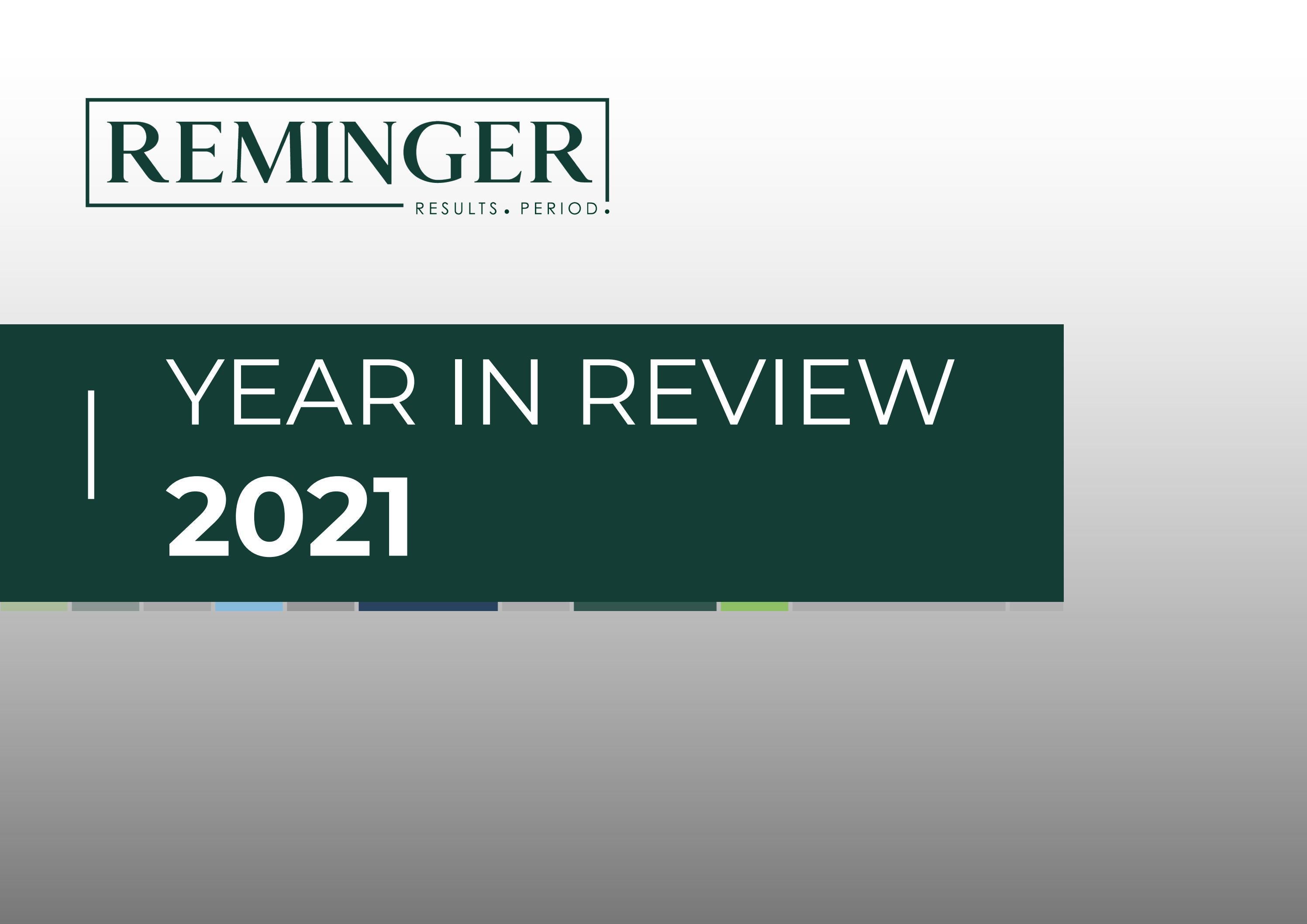 Reminger Co., LPA 2021 Year in Review by Reminger Co., LPA - Issuu