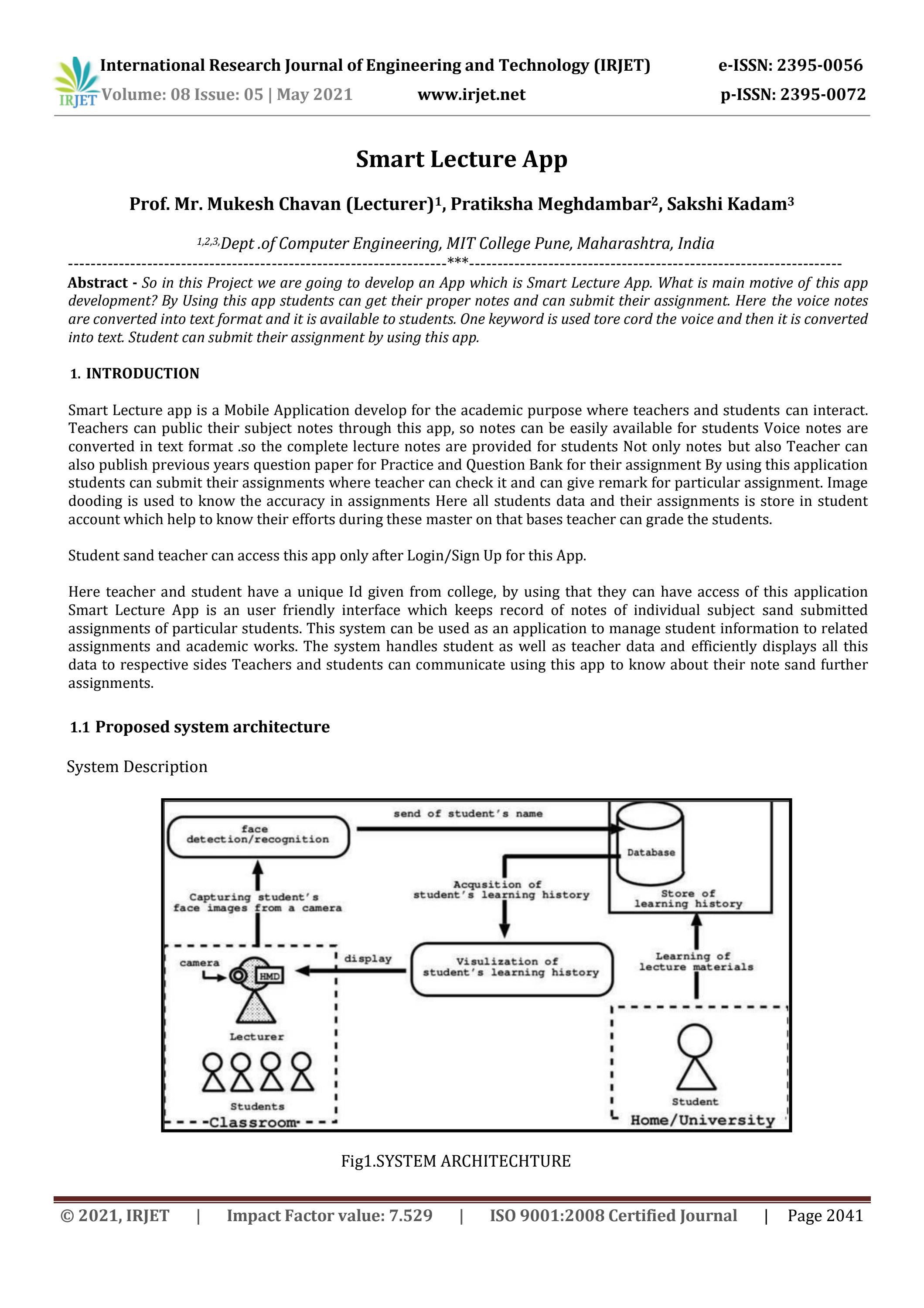 IRJET- Smart Lecture App by IRJET Journal - Issuu