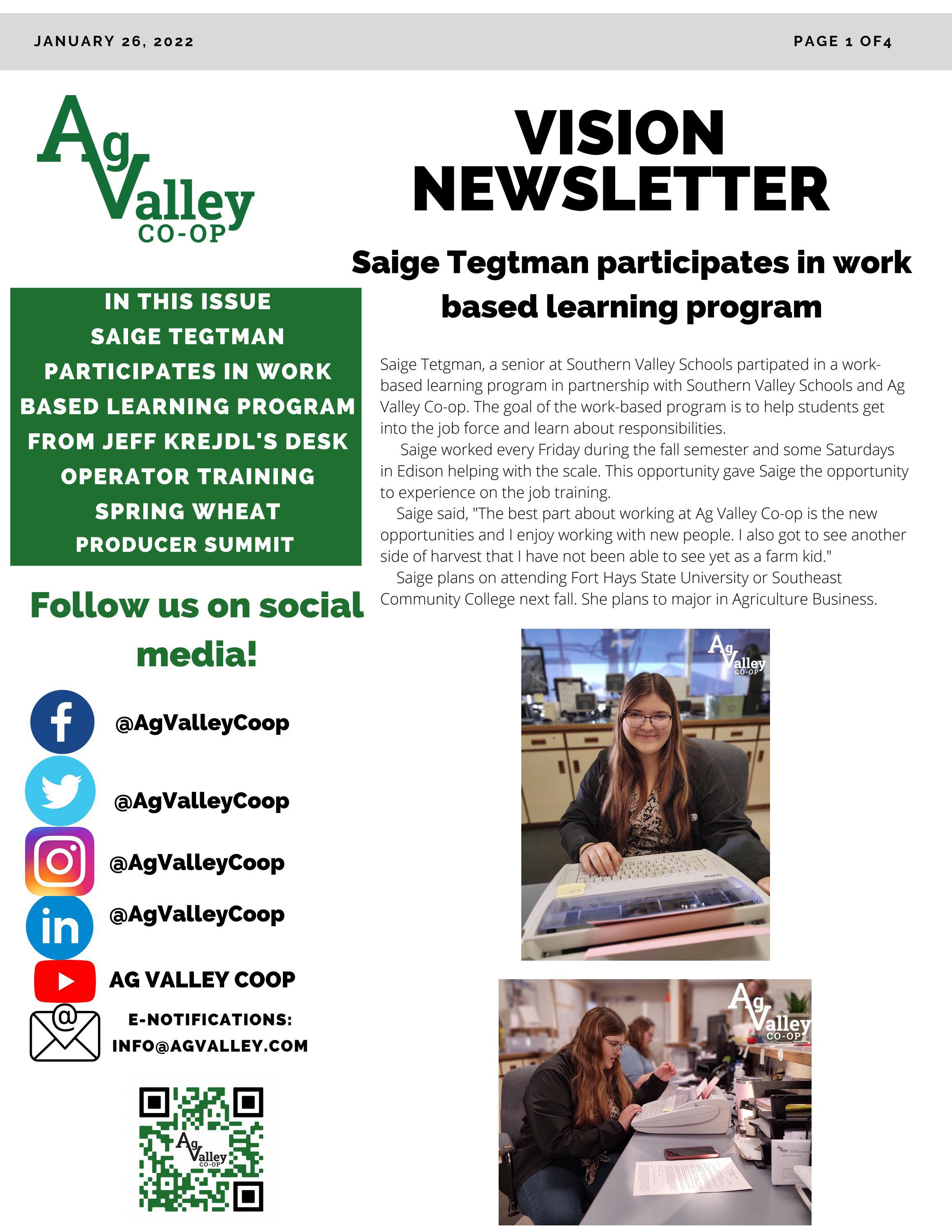 Ag Valley Co-op Vision Newsletter by agvalleycoop - Issuu