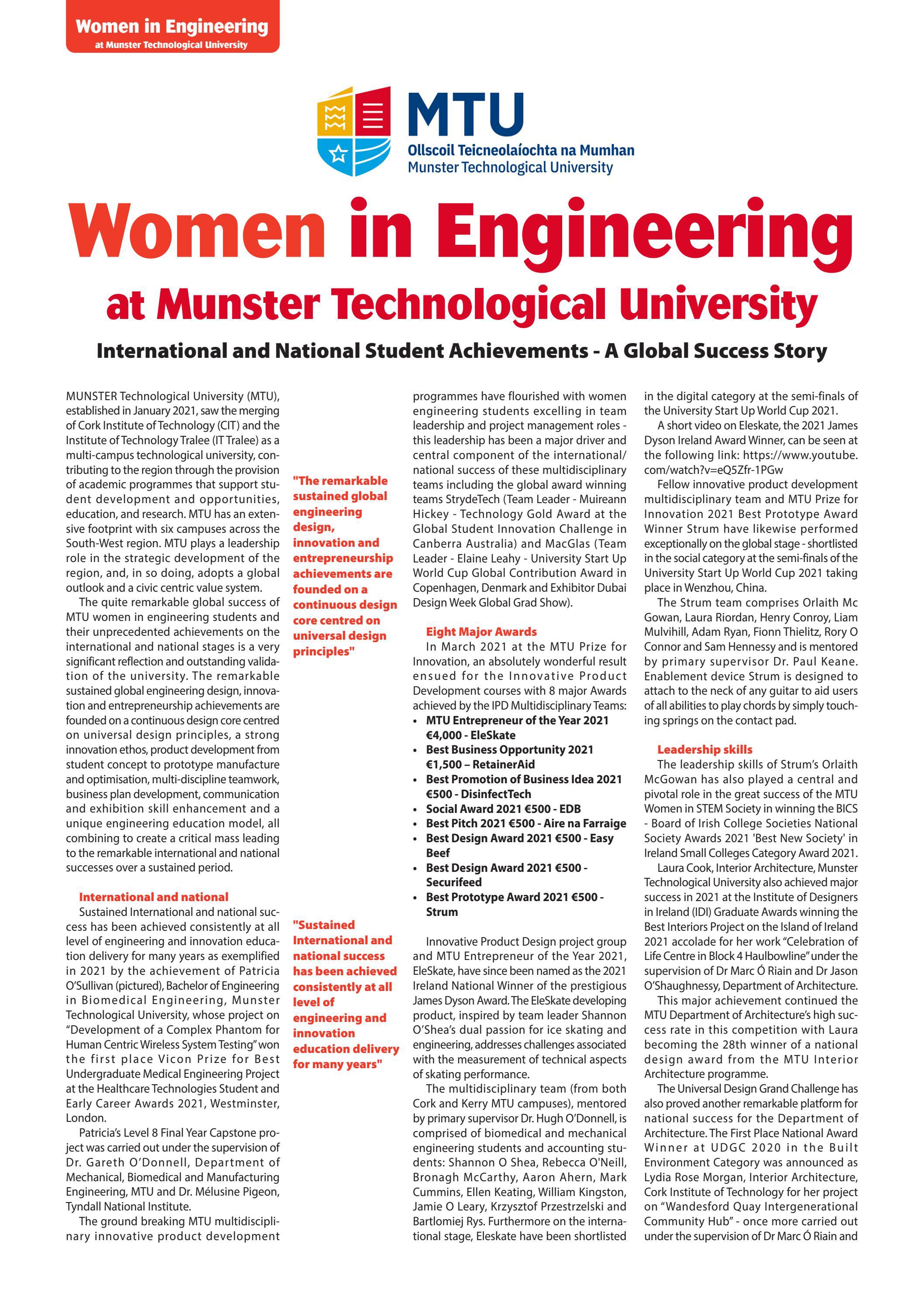 Women in Engineering at Munster Technological University by Michael Farrell - Issuu