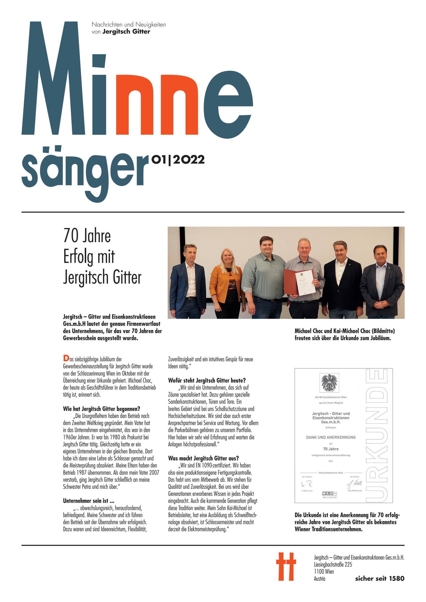 Minnesänger – Ausgabe 01/2022 by Kommhaus Newsroom - Issuu