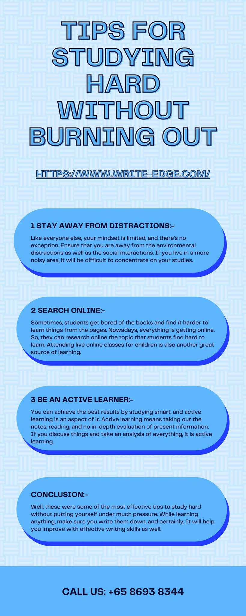 Tips For Studying Hard Without Burning Out By Write Edge Issuu