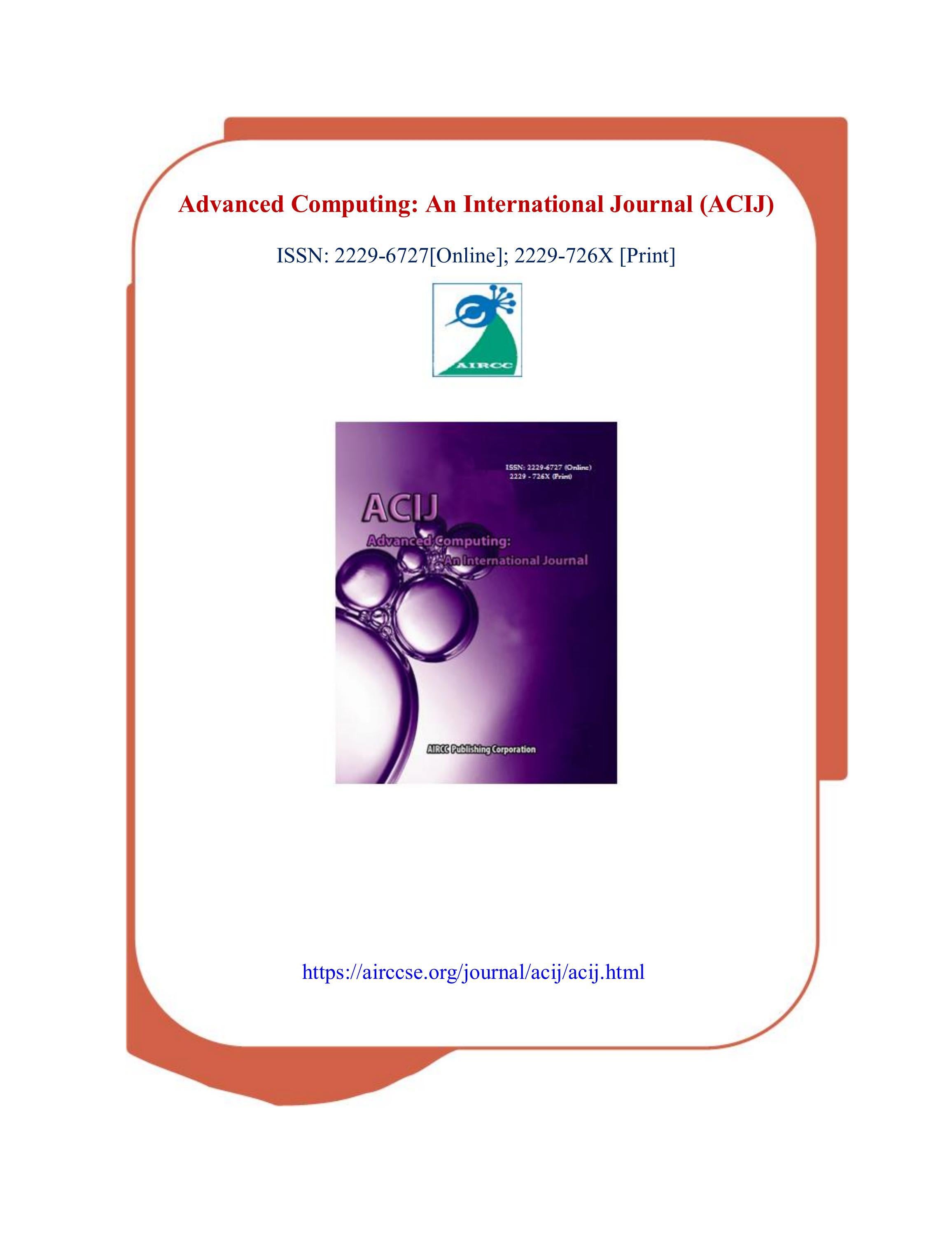 Advanced Computing: An International Journal (ACIJ) by ACIJ - Issuu