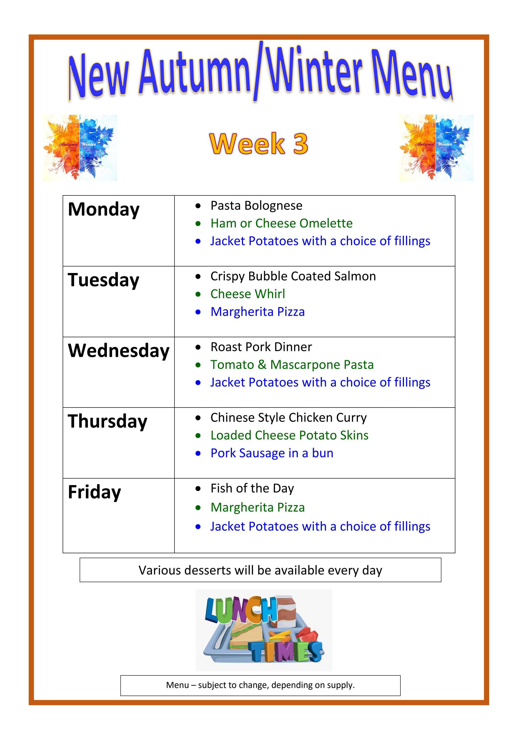 Week 3 Menu by Schudio - Issuu