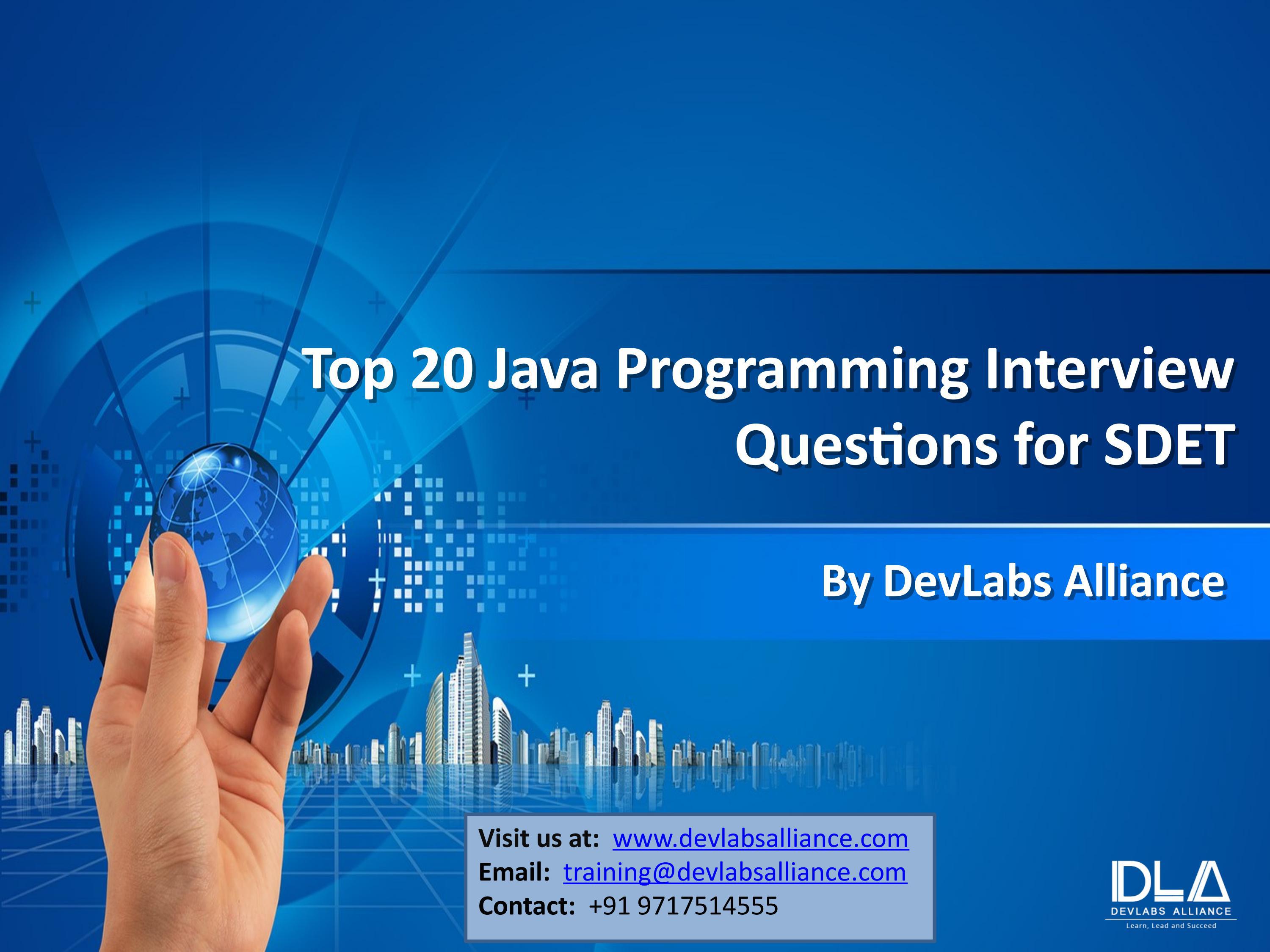TOP 20 JAVA INTERVIEW IONS By Devopsuniversitylearning Issuu