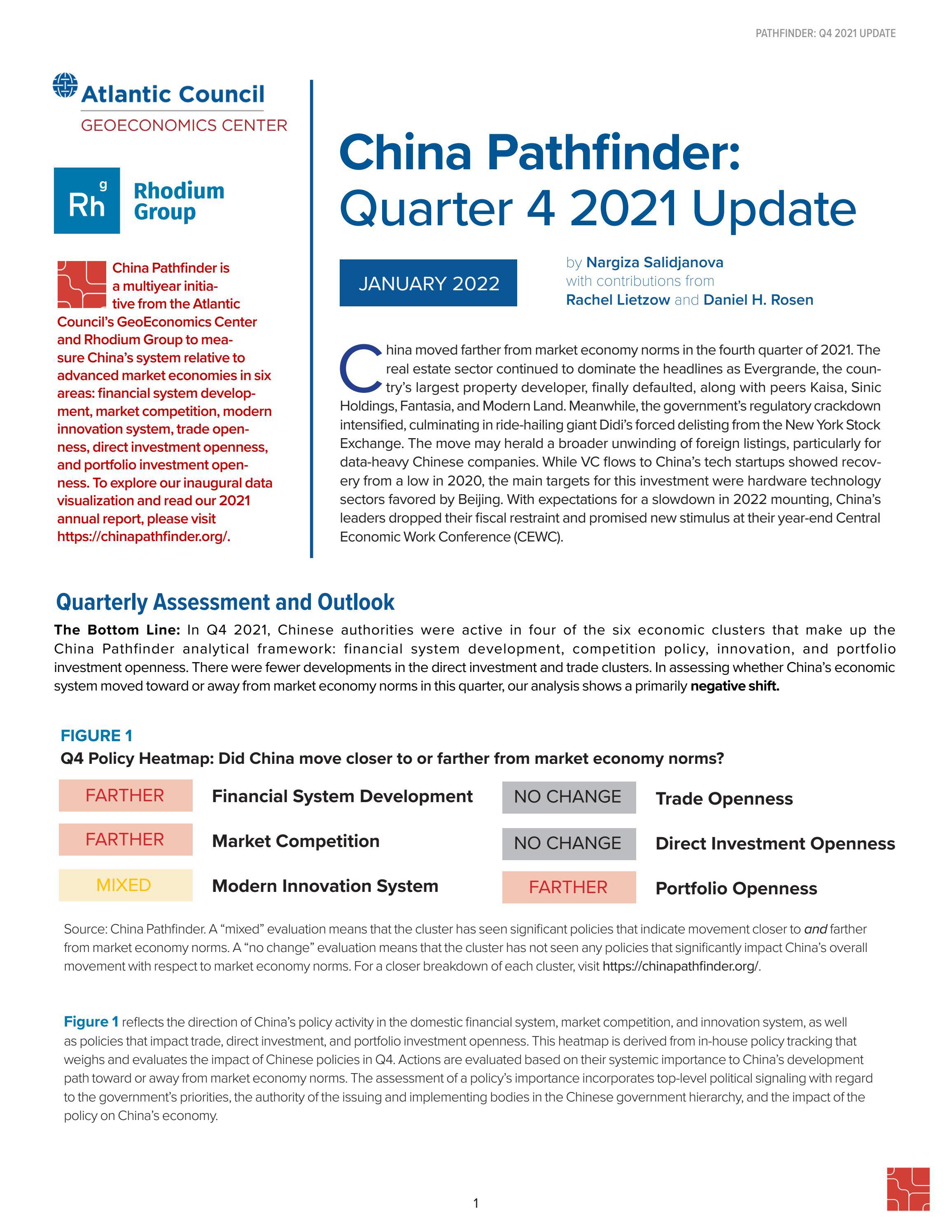 China Pathfinder: Quarter 4 2021 update by Atlantic Council - Issuu