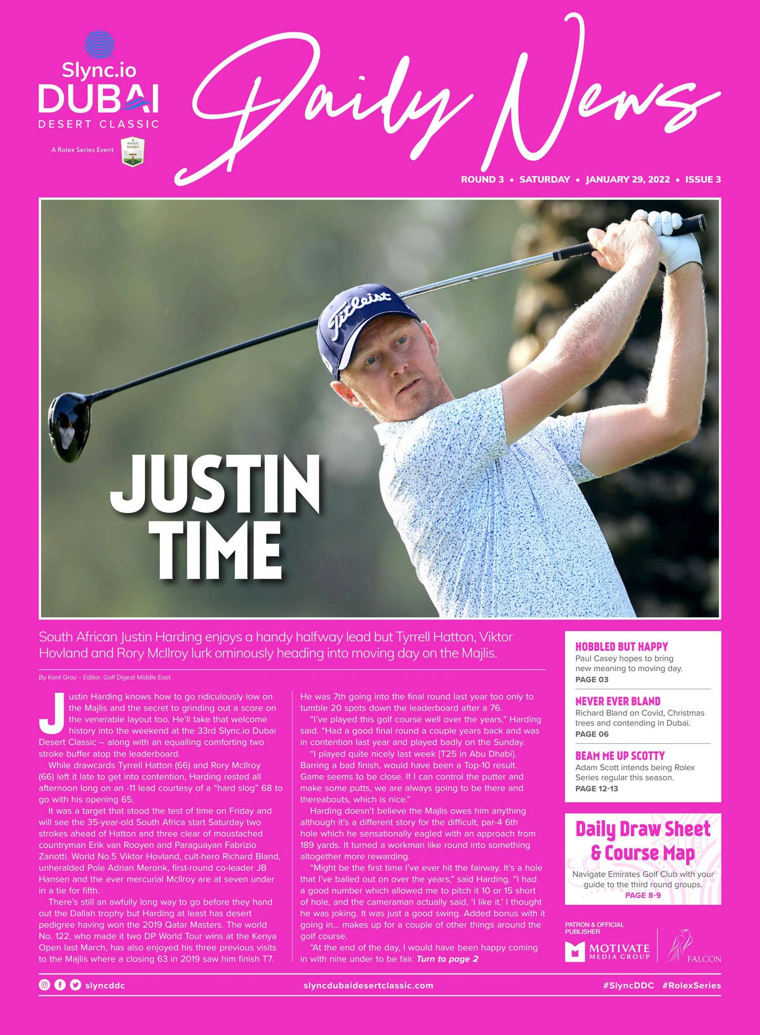 Slync.io Dubai Desert Classic Daily News Round 3 - 29th Jan 2022 ...