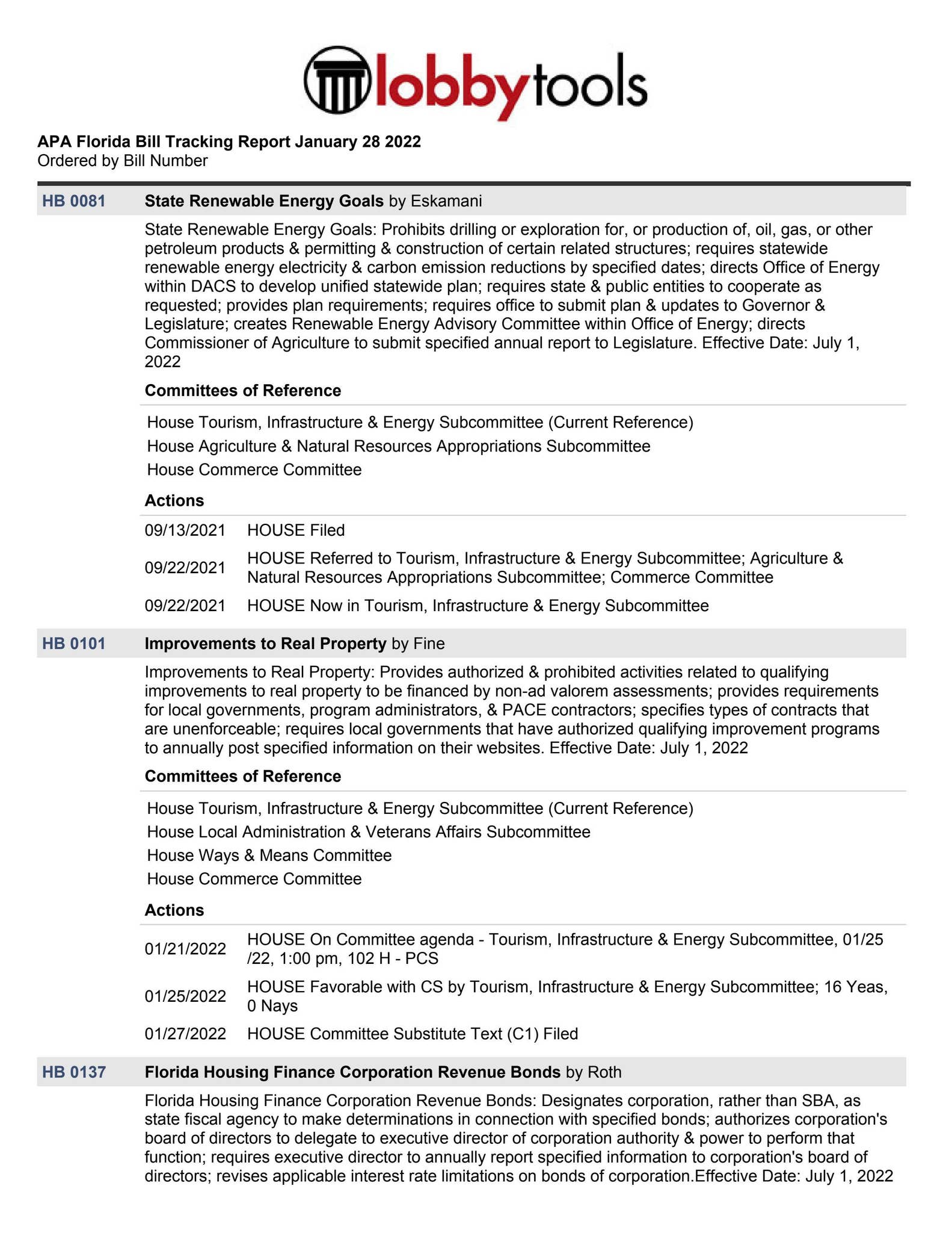Jan. 28, 2022 | Bill Tracking Report by APA Florida - Issuu