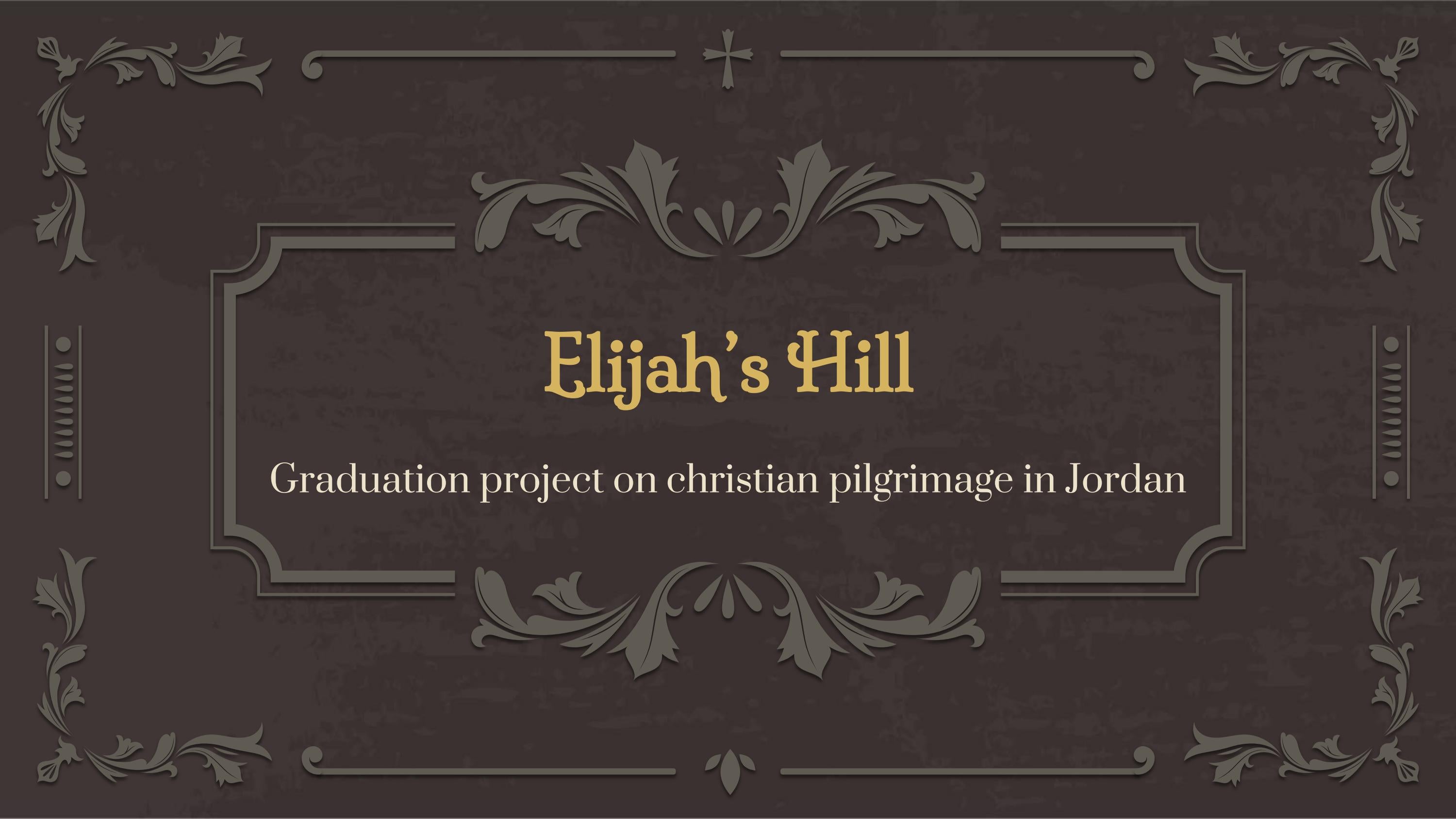 Elijah's hill (documentation & restoration)- Architectural graduation ...