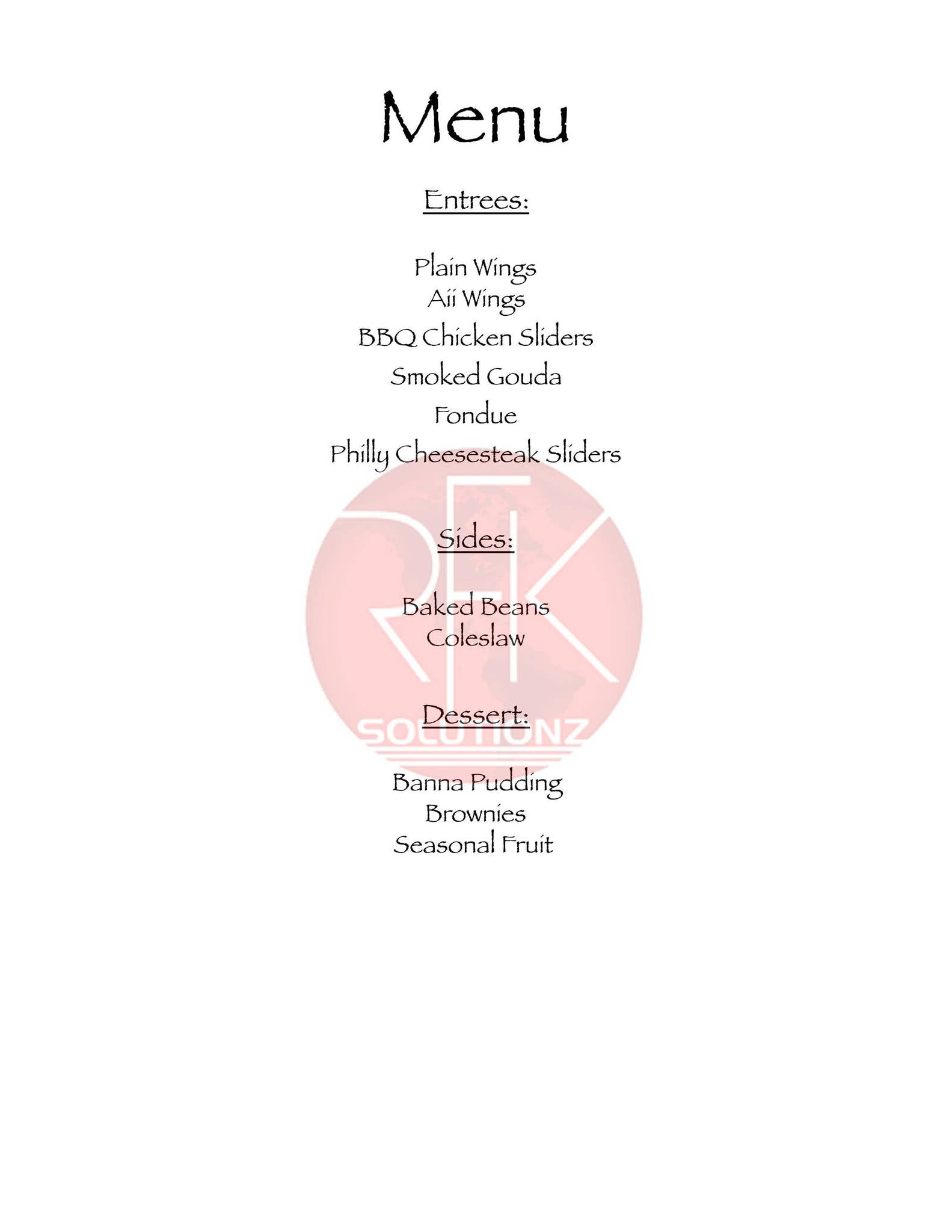 Sample Corporate Event Menu by adb_105 - Issuu