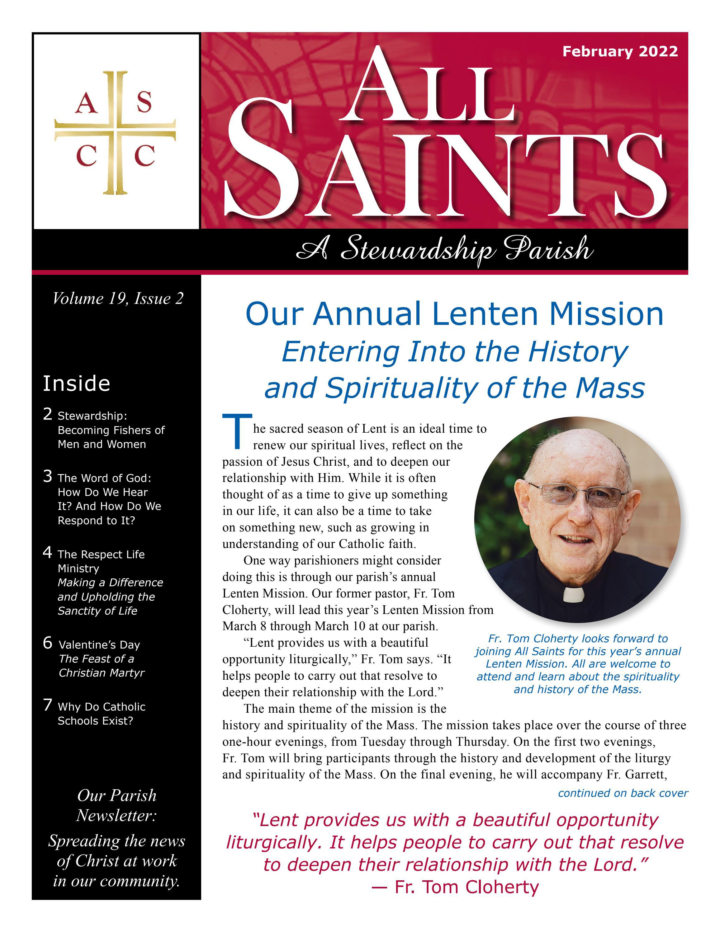 All Saints Catholic Church Newsletter — February 2022 by Catholic ...
