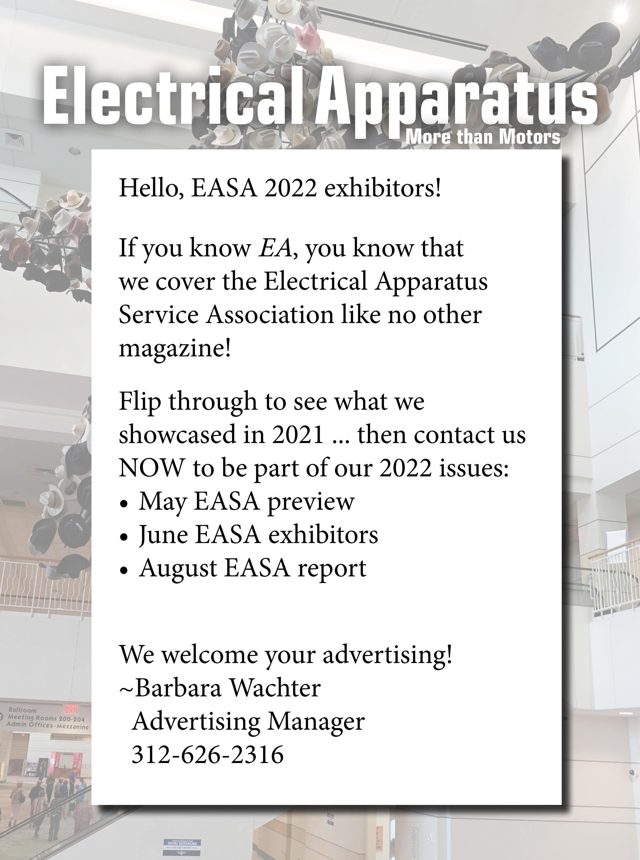Get Ready for EASA 2022 in Electrical Apparatus! by Electrical ...