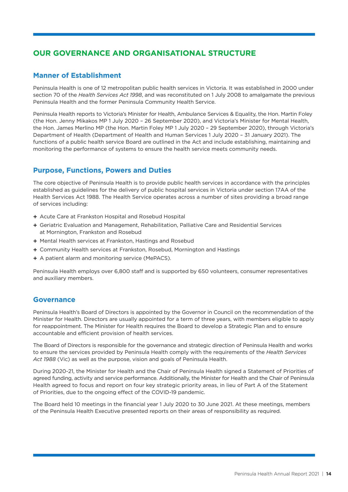 Annual Report 2021 by Peninsula Health - Issuu