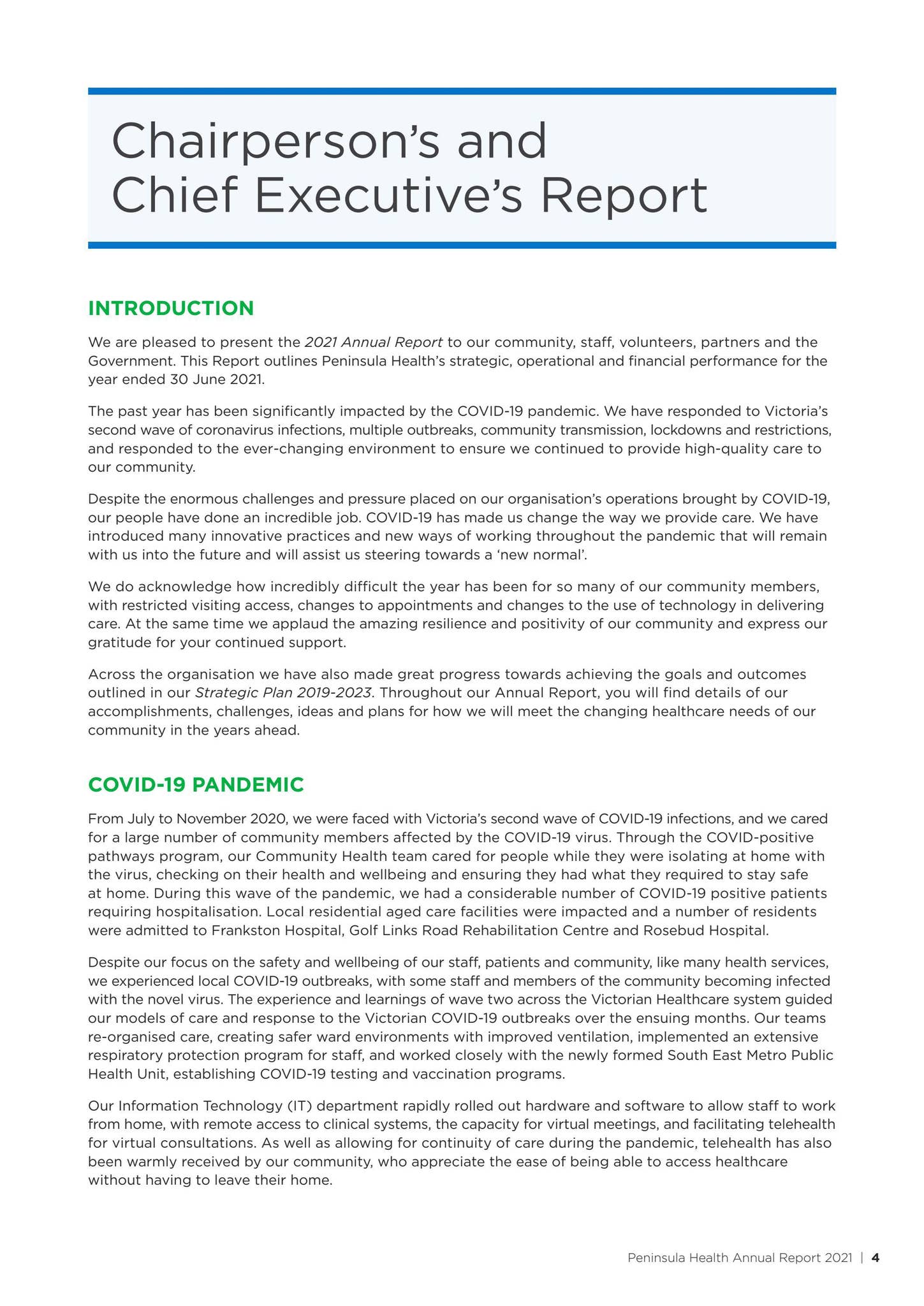 Peninsula Health Annual Report 2021 by Peninsula Health - Issuu