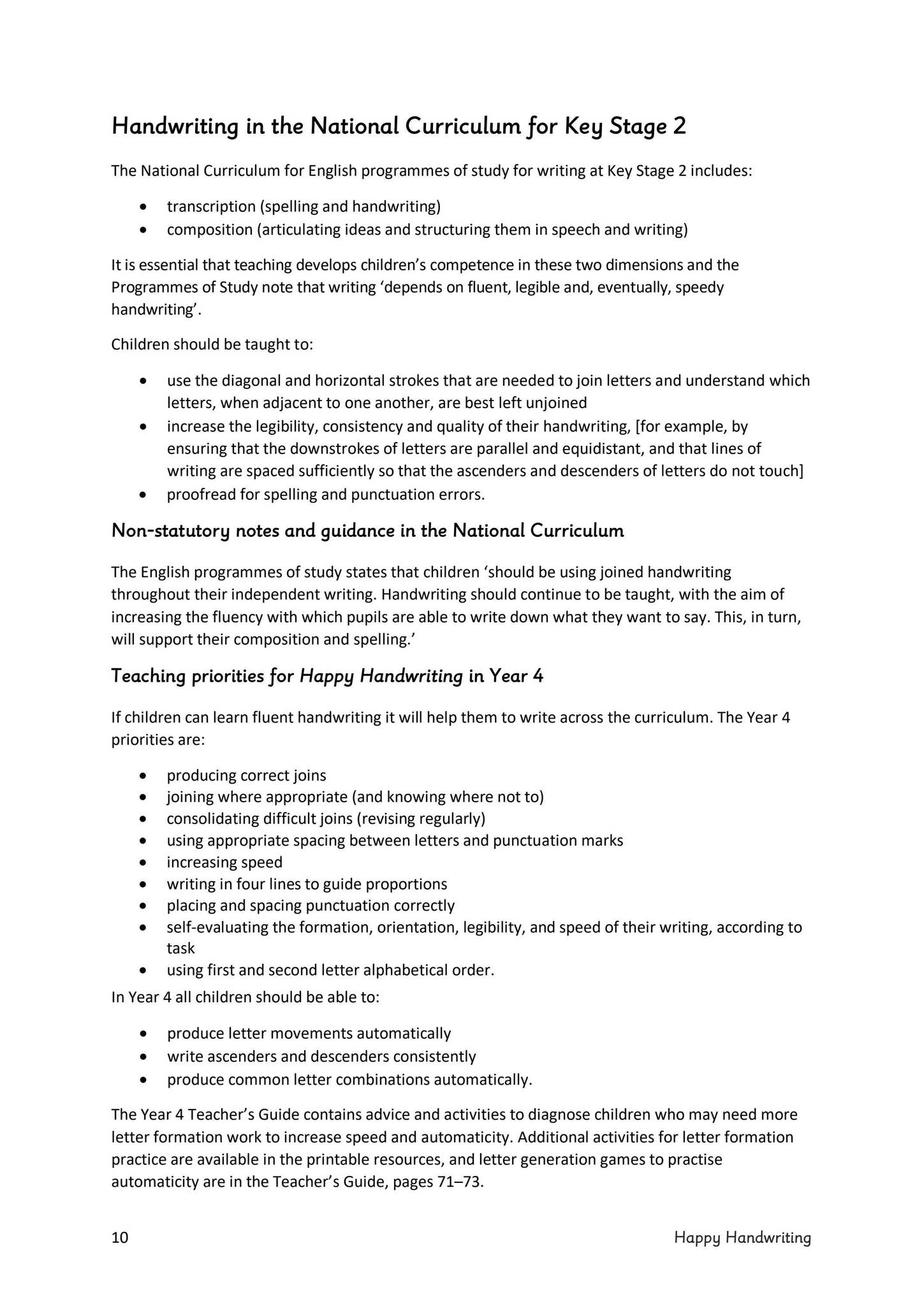 Happy Handwriting - Teacher's Guide 4 by Collins - Issuu