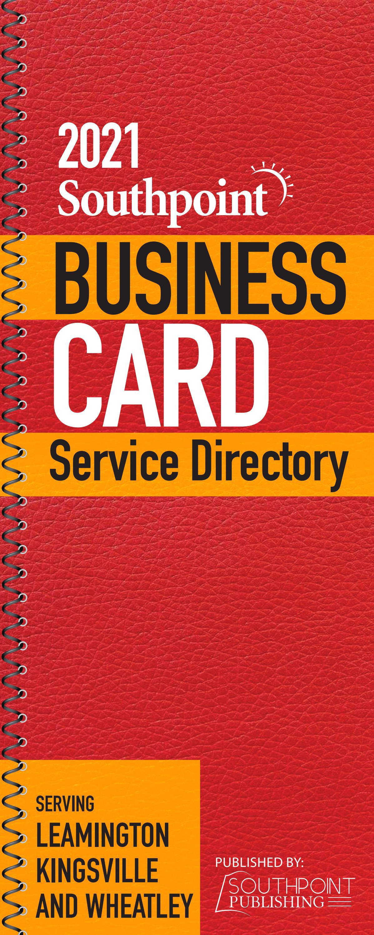 2021 Southpoint Business Card Directory by Southpoint Sun - Issuu
