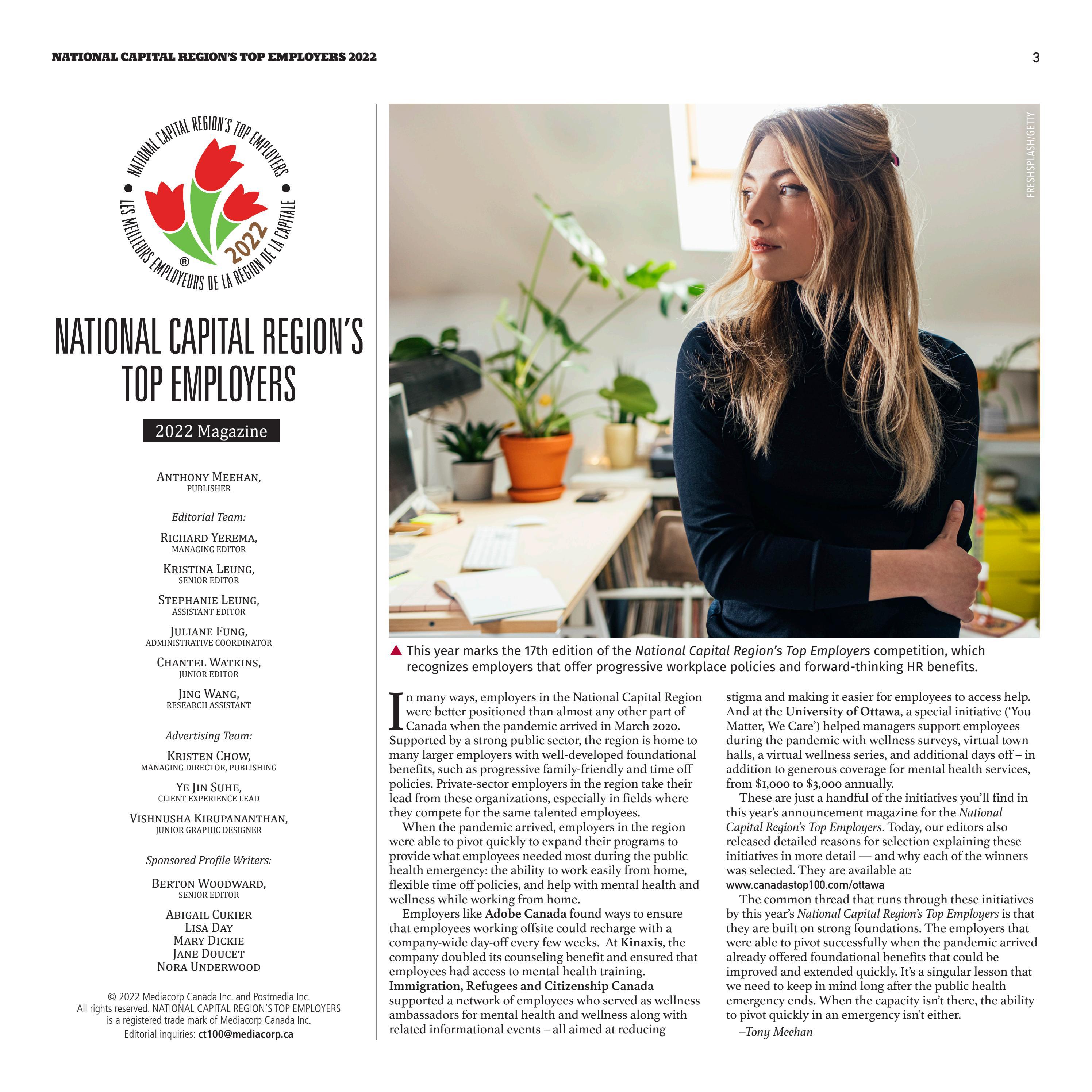 National Capital Region s Top Employers 2022 By Canada s Top 100 National Capital Region s Top Employers 2022 By Canada s Top 100