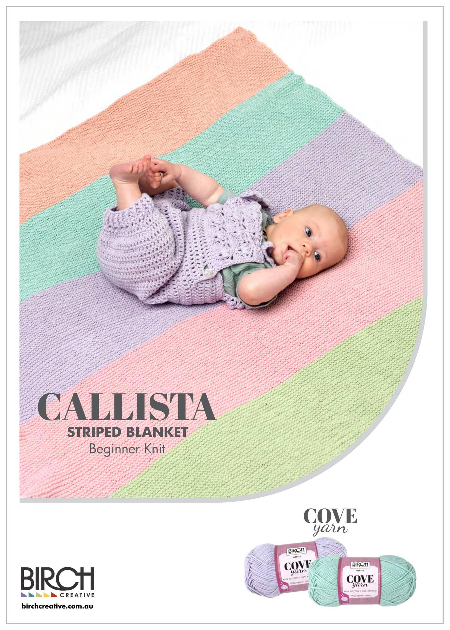 FREE PATTERN - Birch Creative Callista Striped Blanket by Birch ...