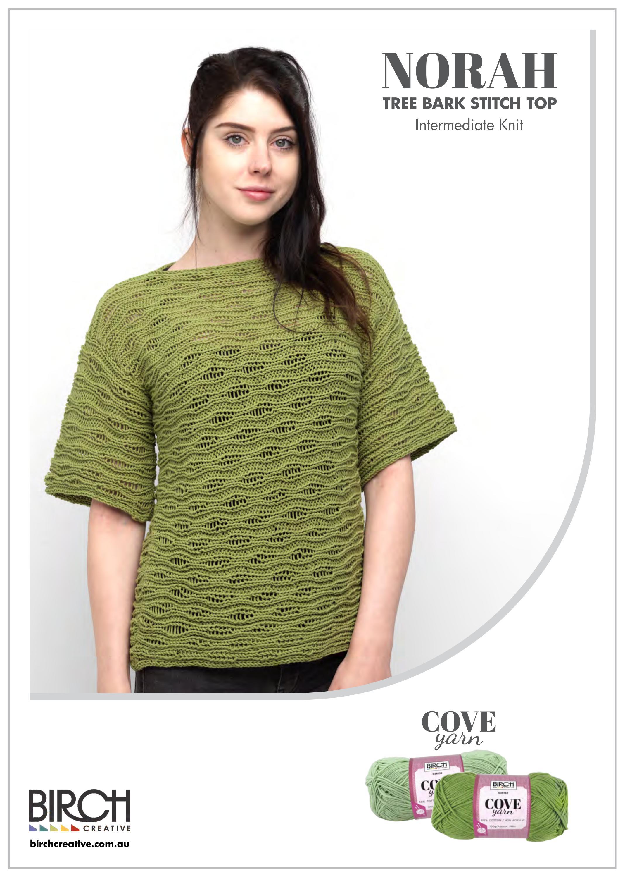 FREE PATTERN - Birch Creative Norah Tree-Bark Stitch Top by Birch ...