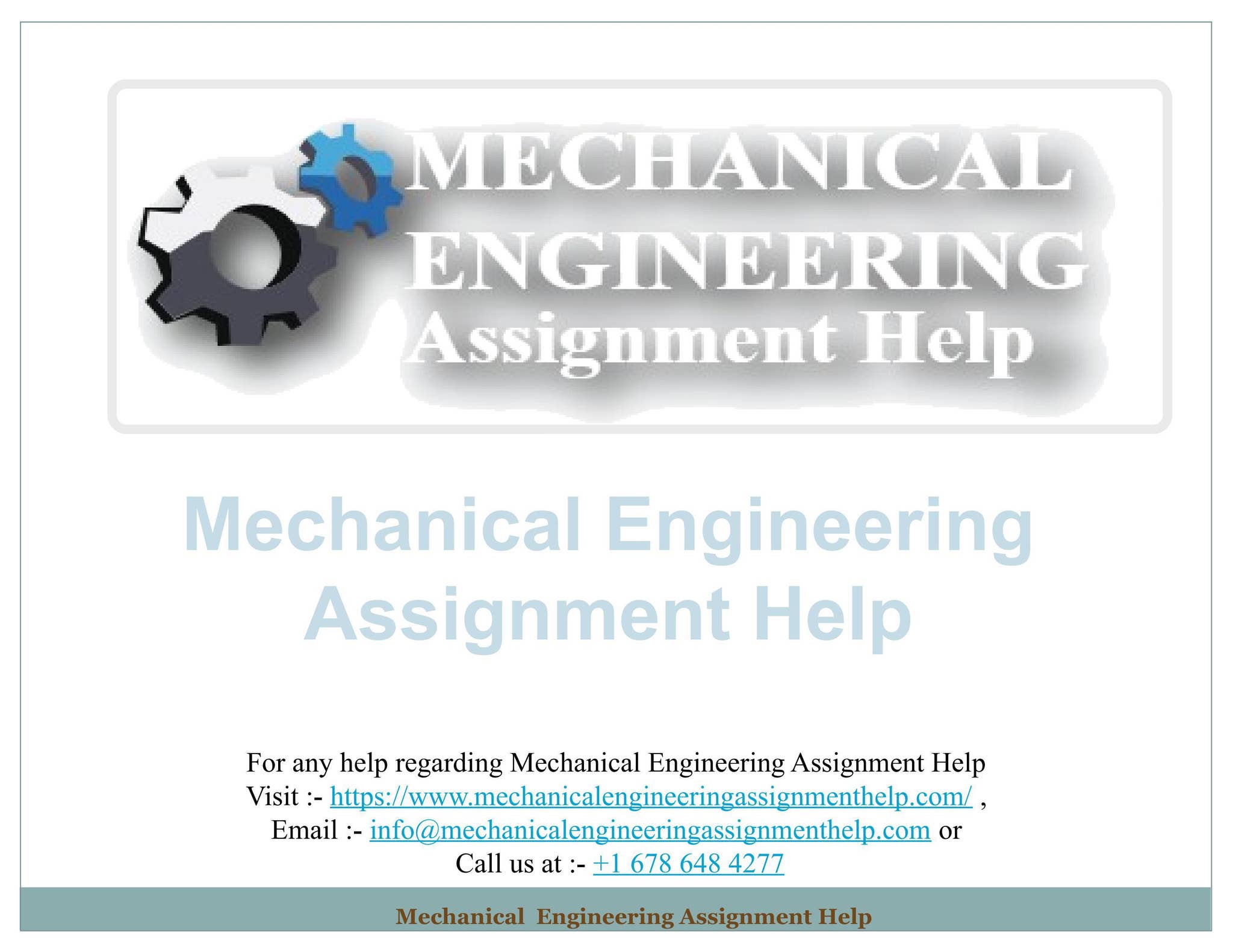 Mechanical Engineering Assignment Help by Mechanical Engineering ...