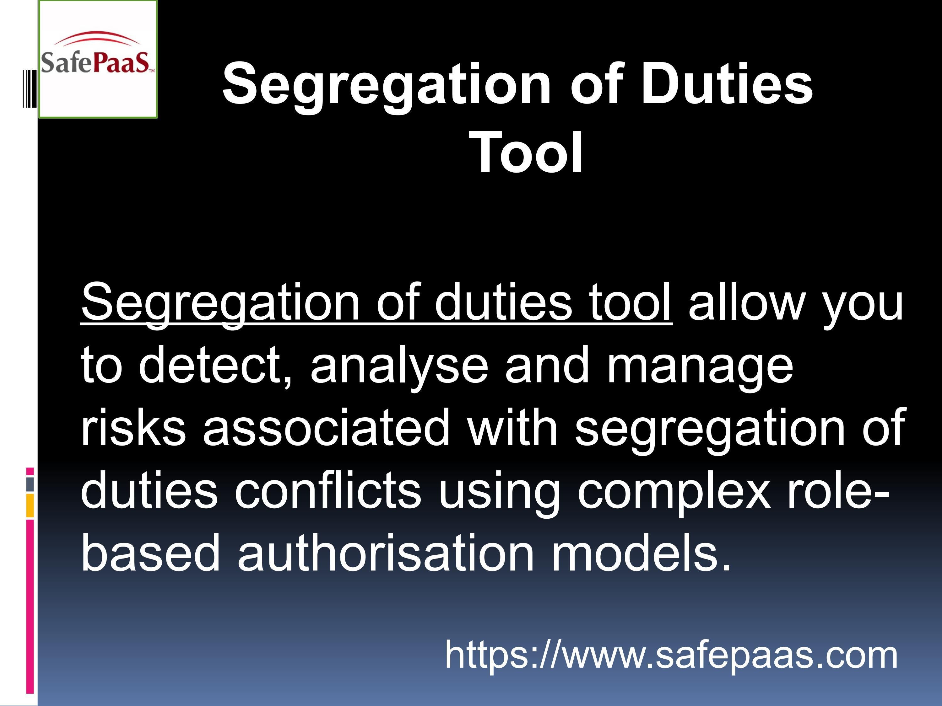 Segregation of Duties Tool by Safe PaaS - Issuu