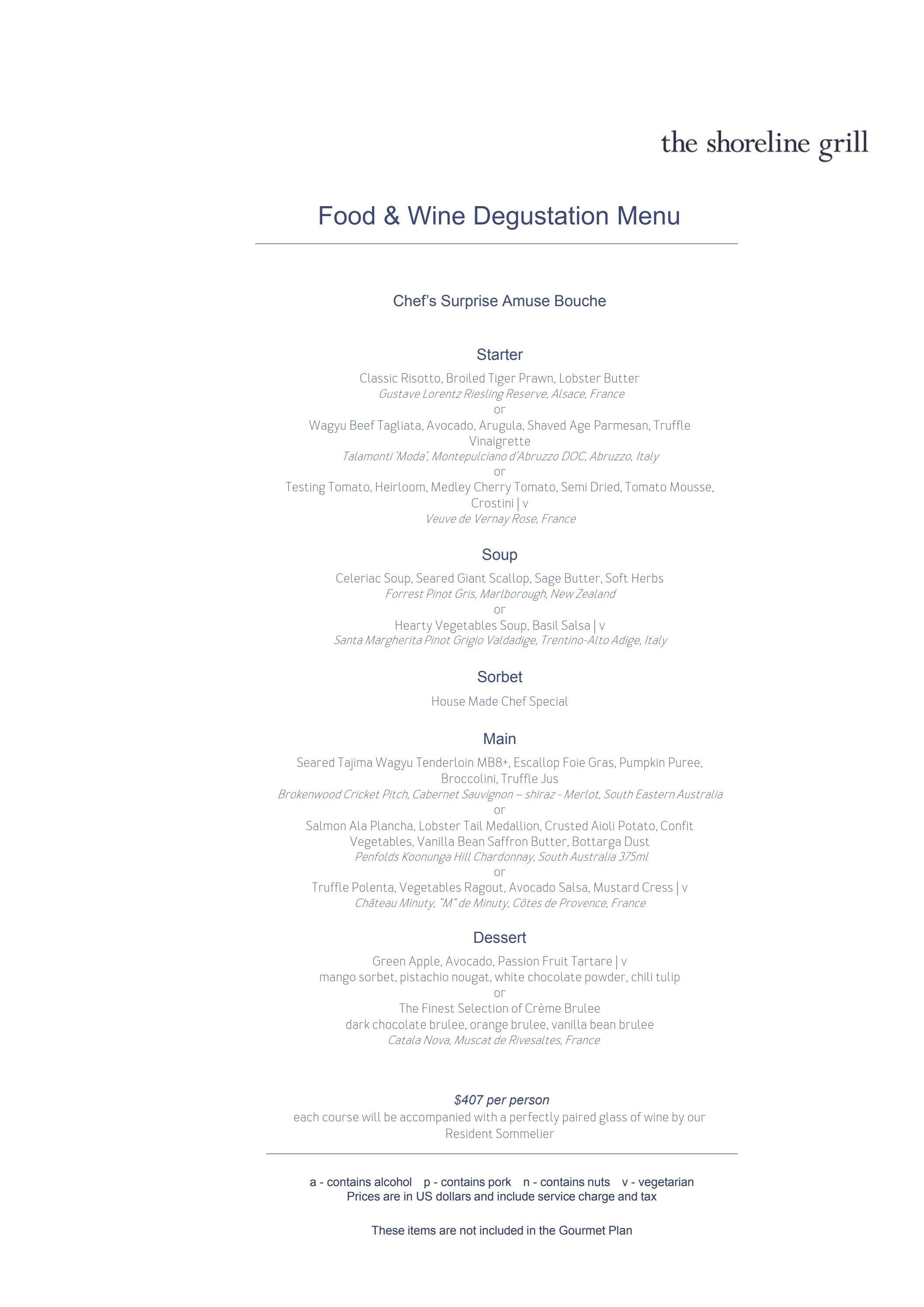 The Shoreline Grill Wine Pairing Menu by milaidhoo - Issuu