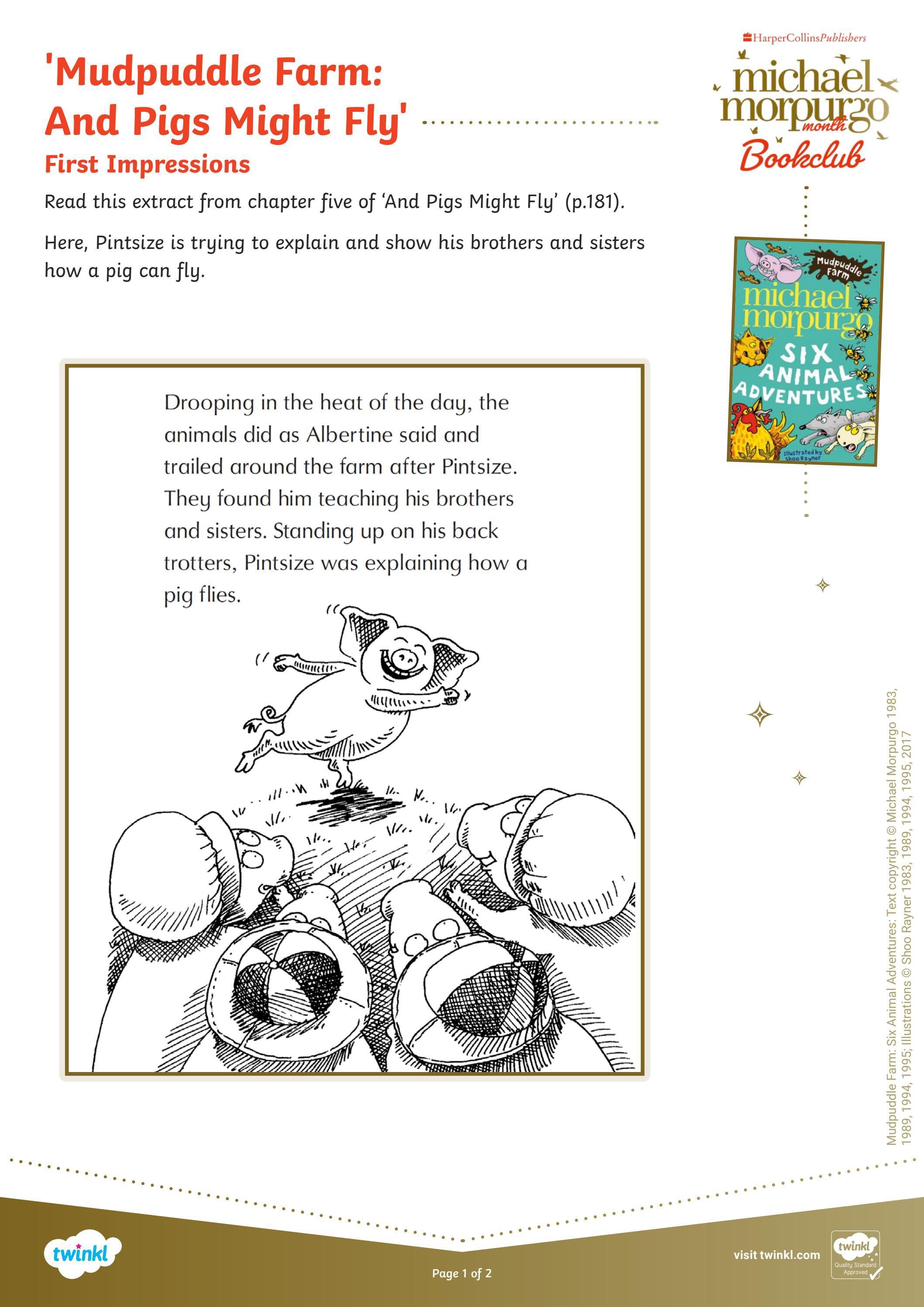 Mudpuddle Farm: And Pigs Might Fly - Activity Pack by ...