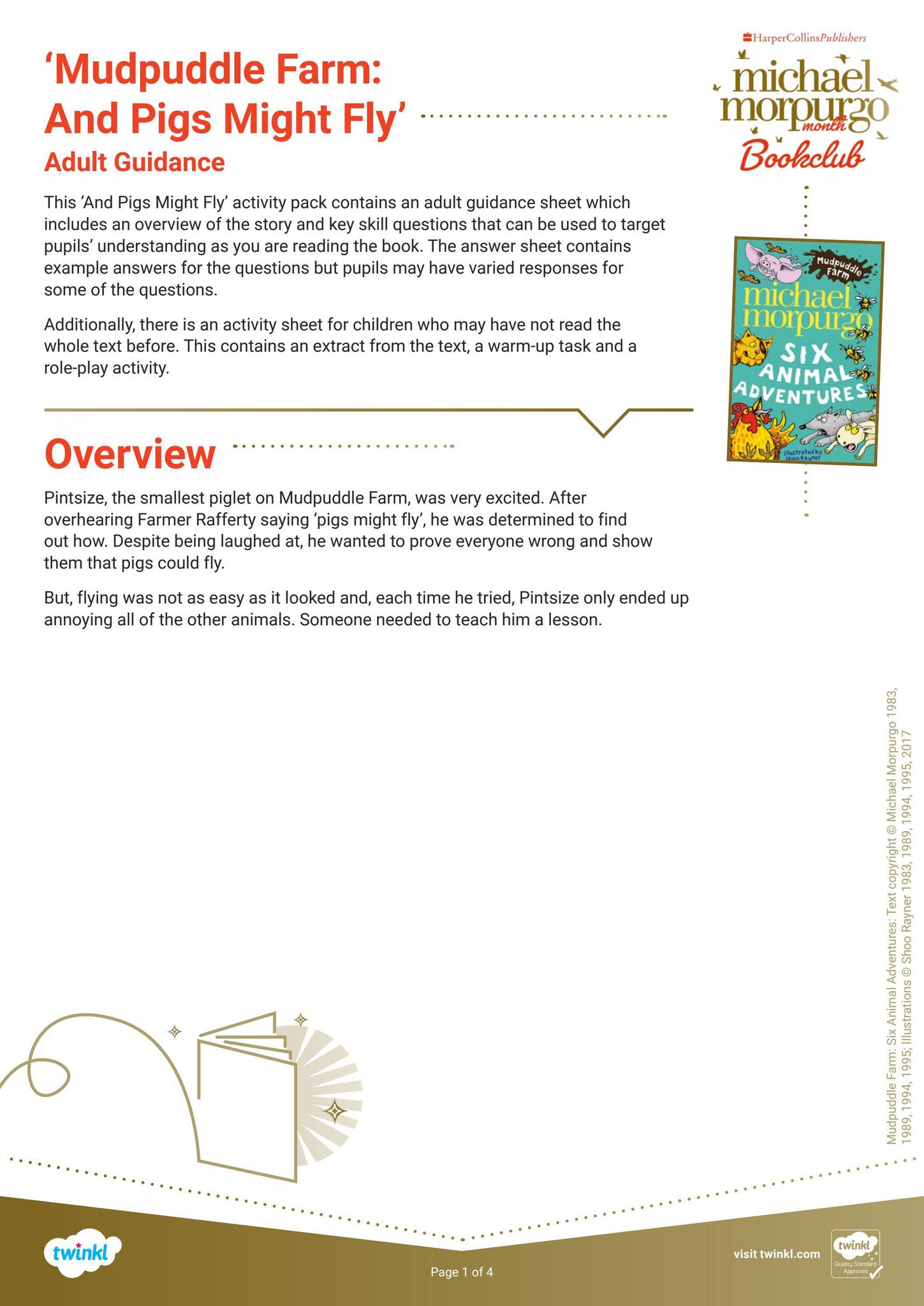 Mudpuddle Farm: And Pigs Might Fly - Activity Pack by ...