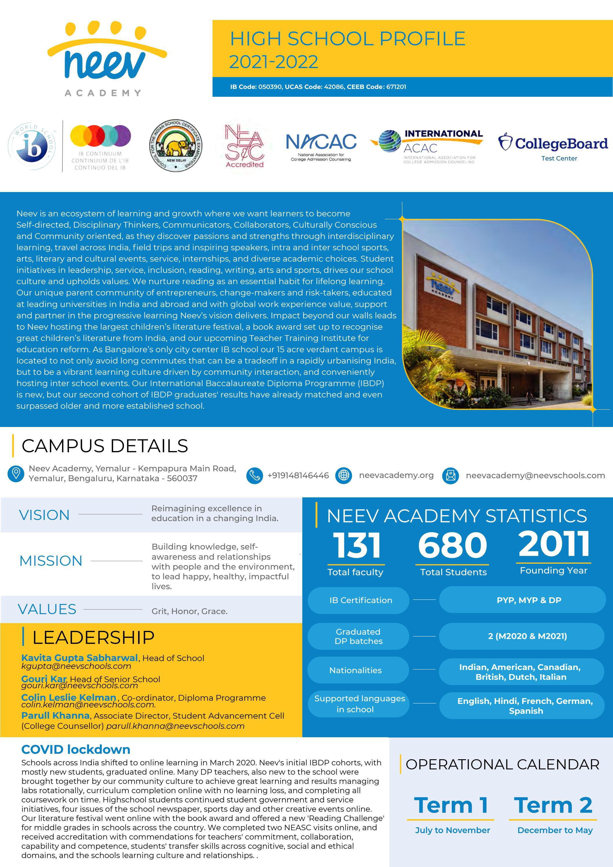 Neev High School Profile by Neev Schools - Issuu