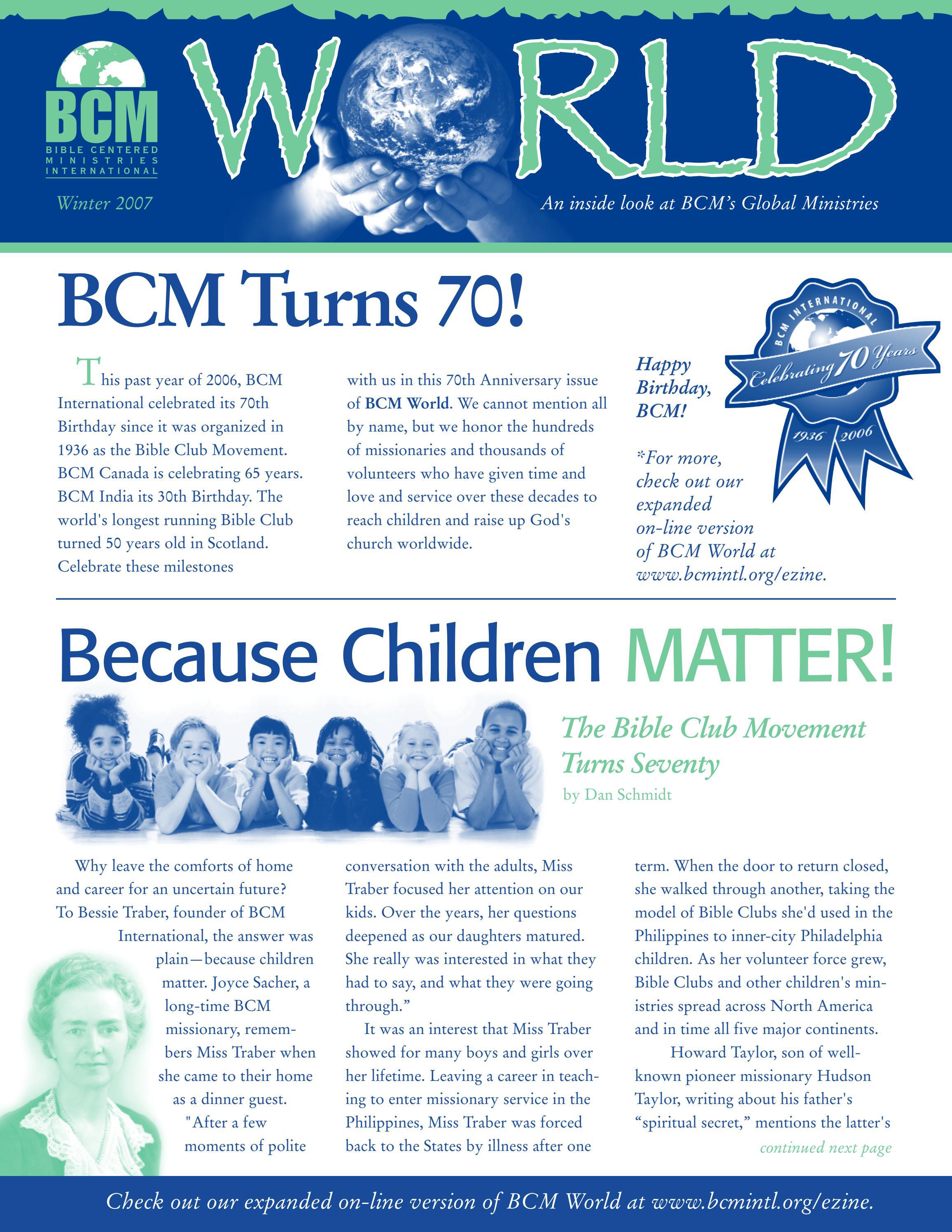 BCM World Winter 2007 by BCM World - Issuu