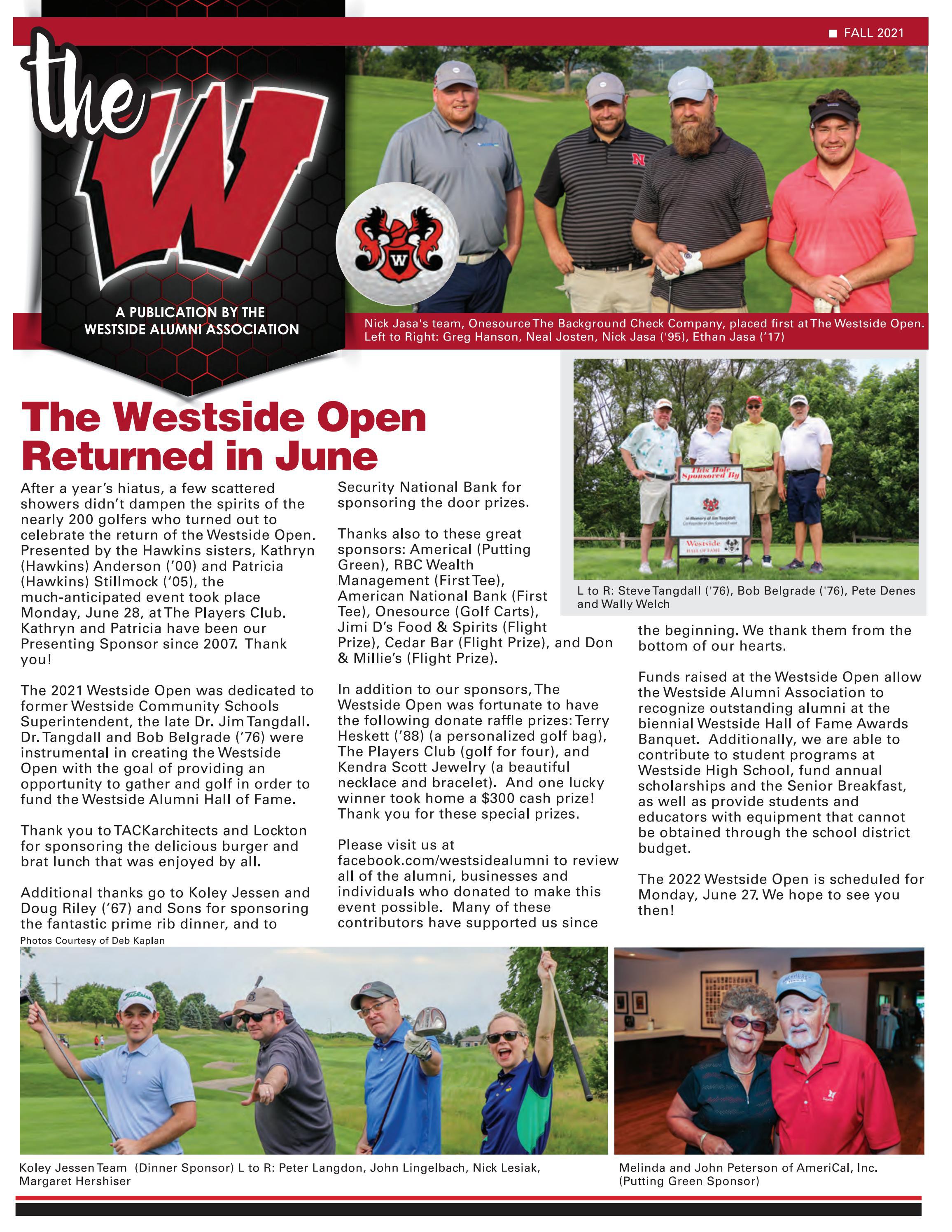 Westside Alumni 2021 Fall Newsletter by Westside Foundation - Issuu
