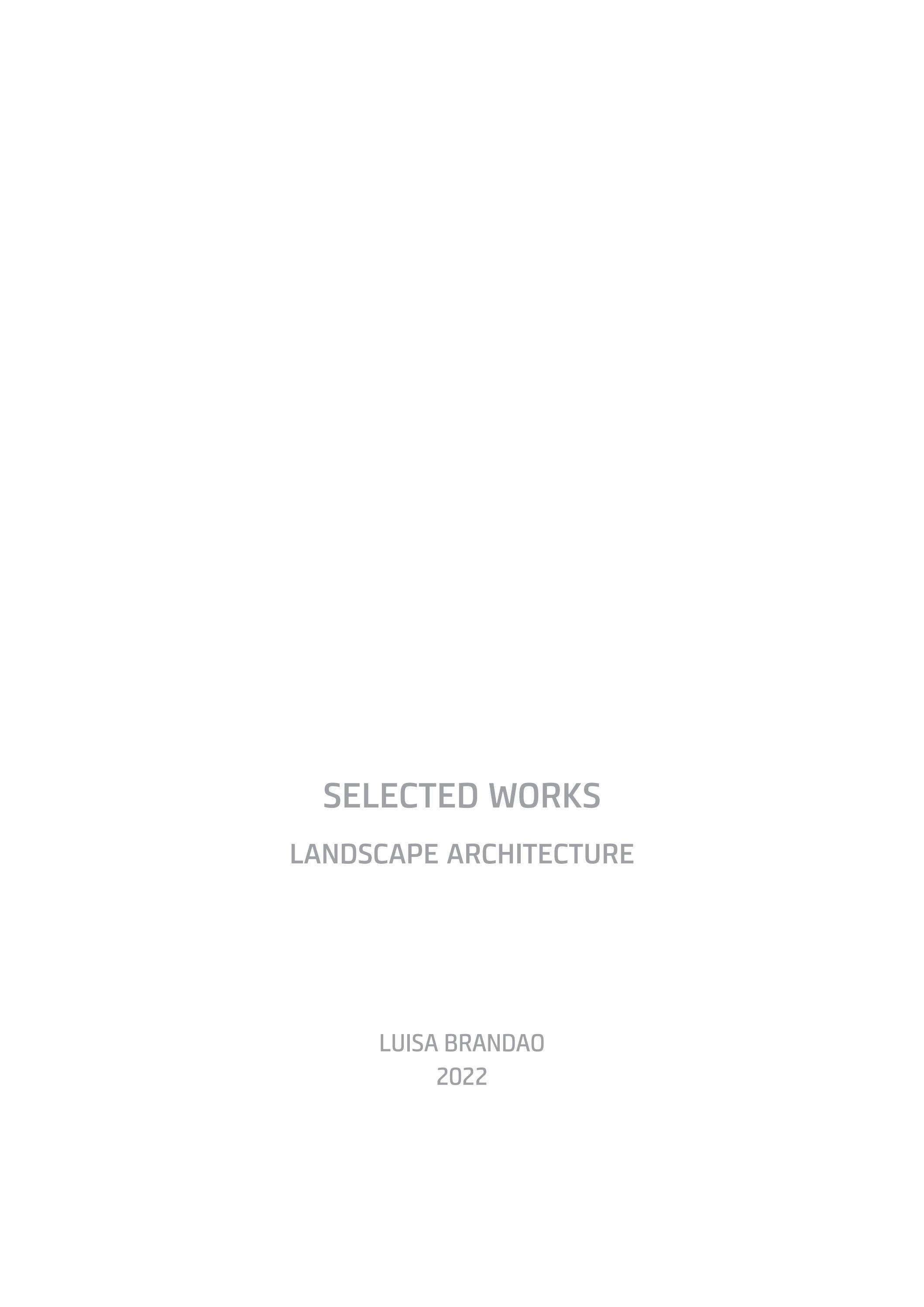 Landscape architecture portfolio by Luísa Brandão - Issuu
