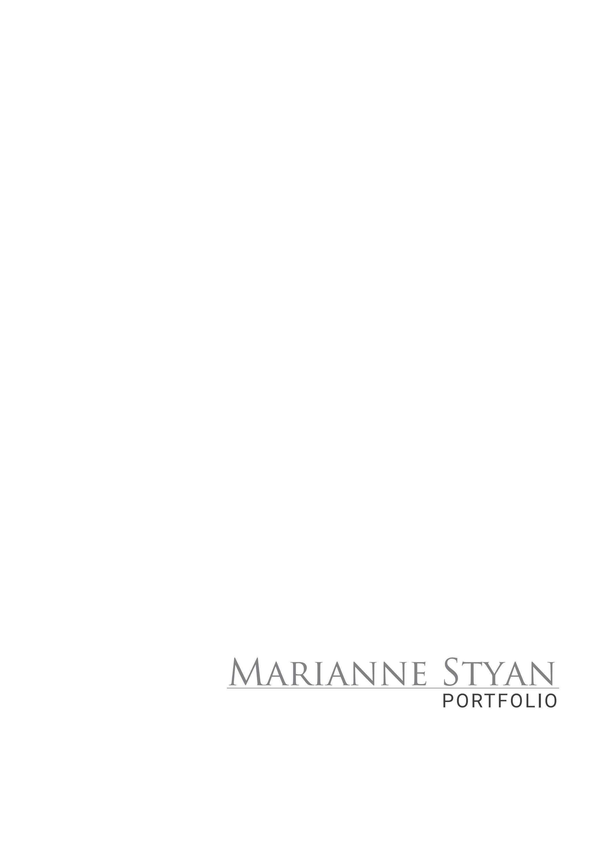M Styan Portfolio 2021 by Marianne Styan - Issuu