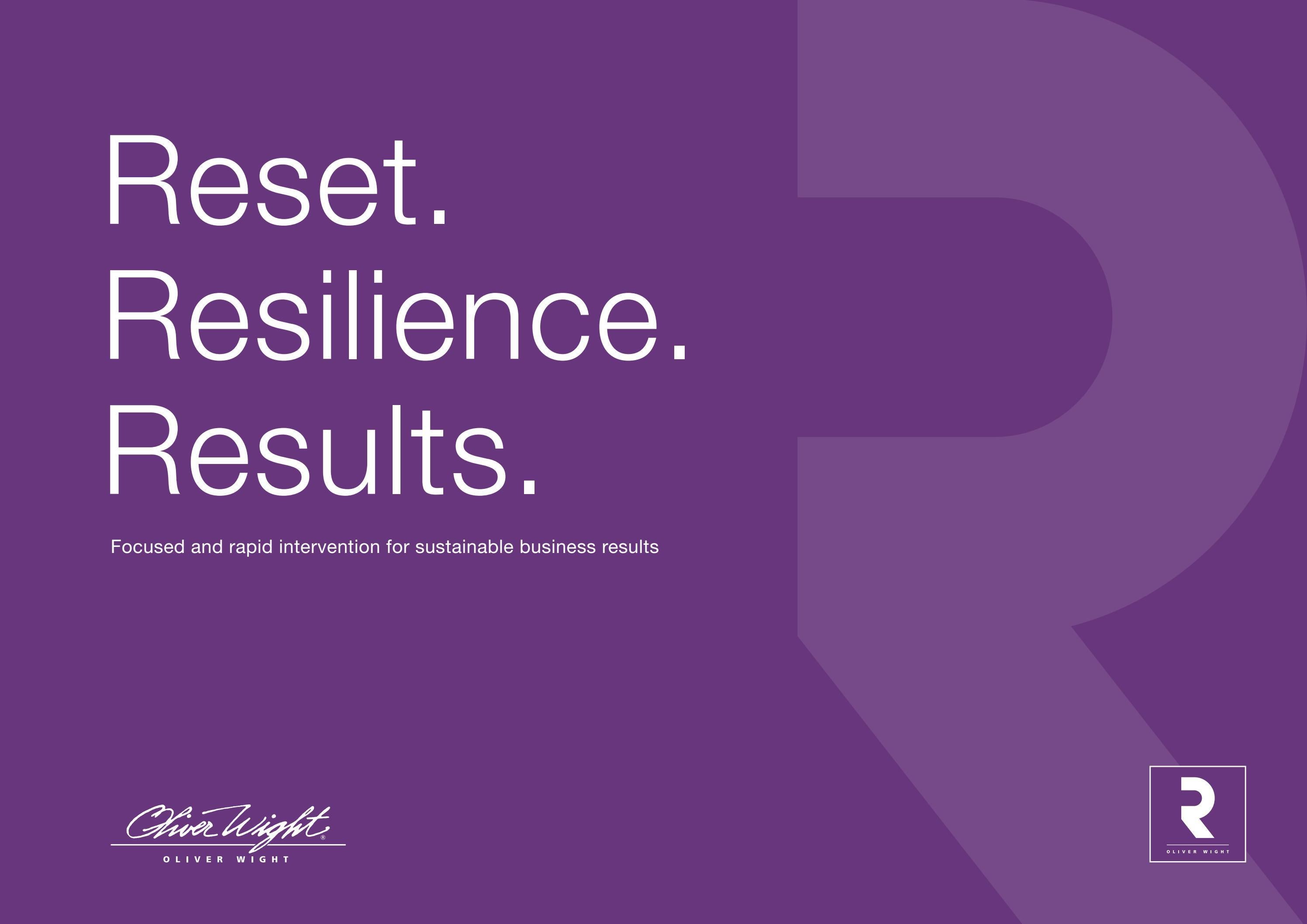 Oliver Wight: Reset. Resilience. Results. by Oliver Wight EAME - Issuu