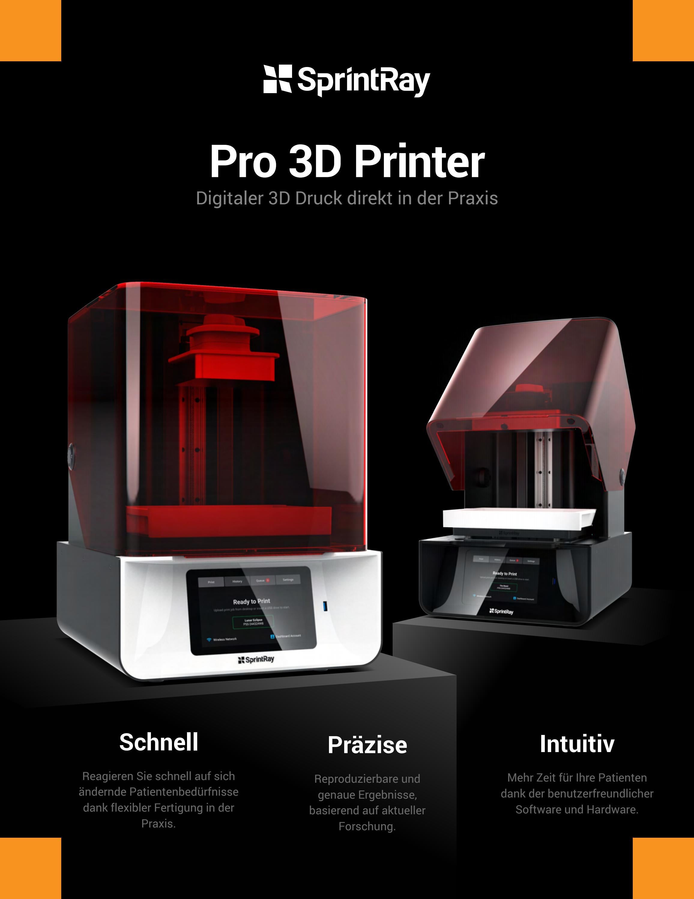SprintRay Pro55 & Pro95 - Digitaler 3D Druck by Henry Schein Dental Austria - Issuu