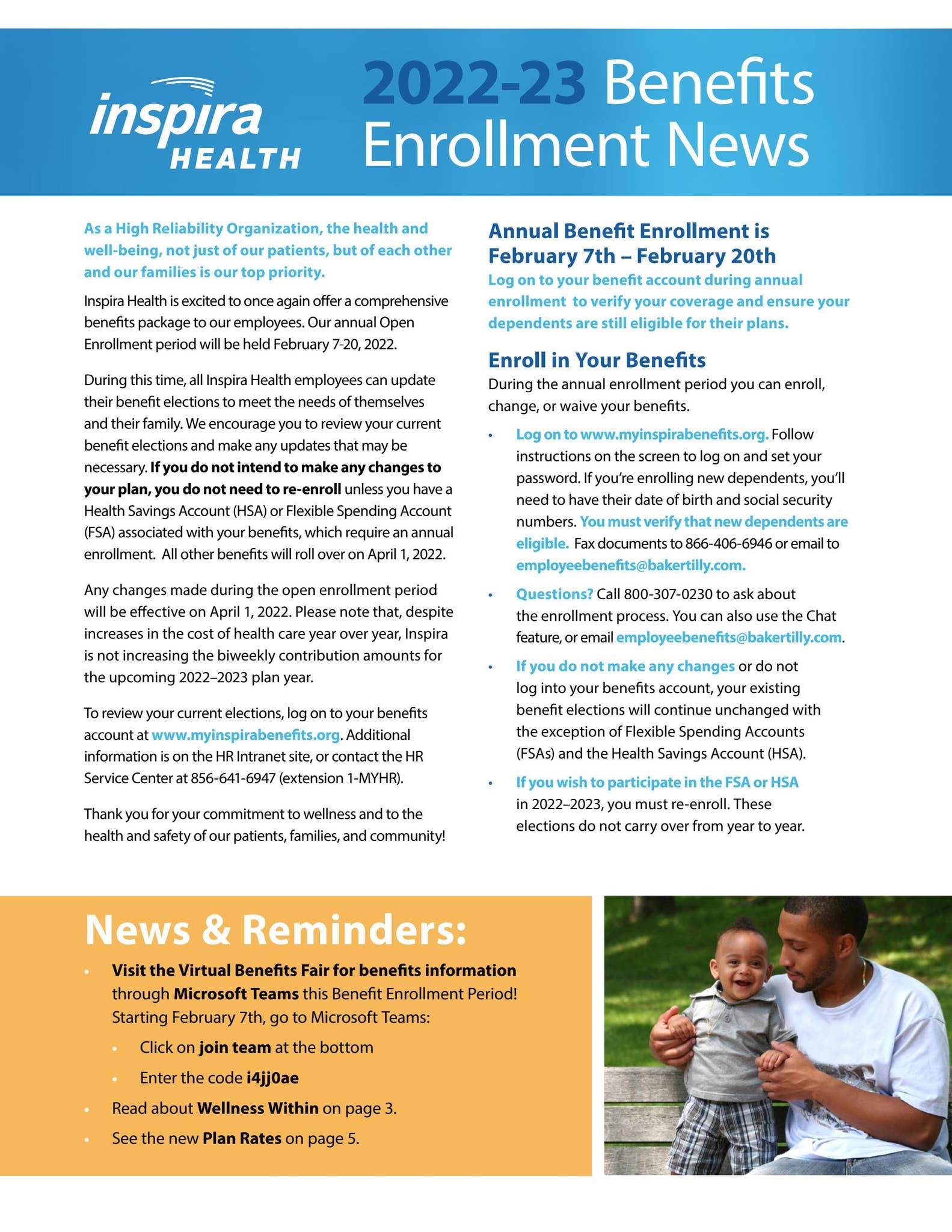 Inspira Open Enrollment Newsletter 2022-2023 by Inspira Health - Issuu