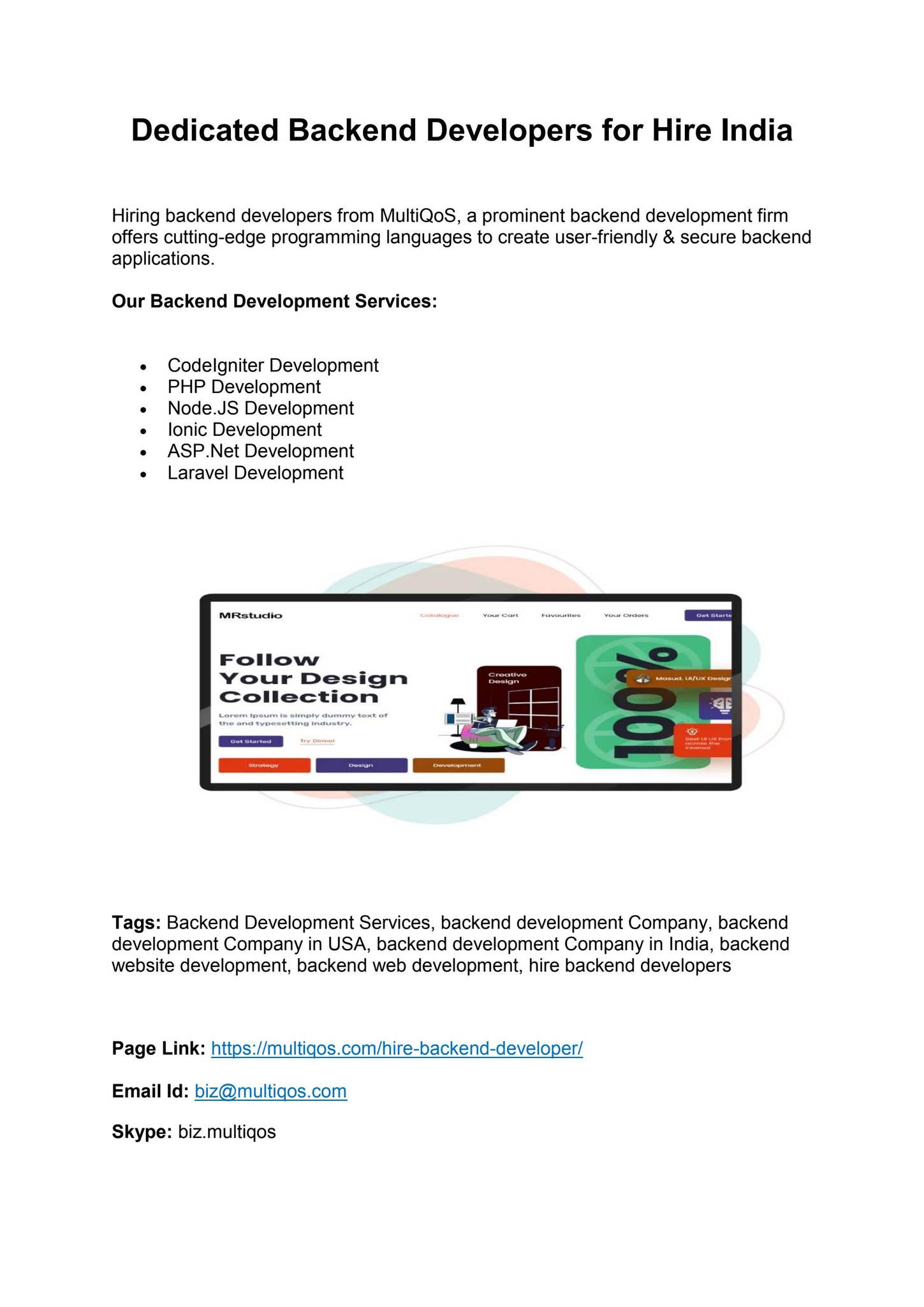 Hire the best Back-End developers From Leading Web Development Company ...