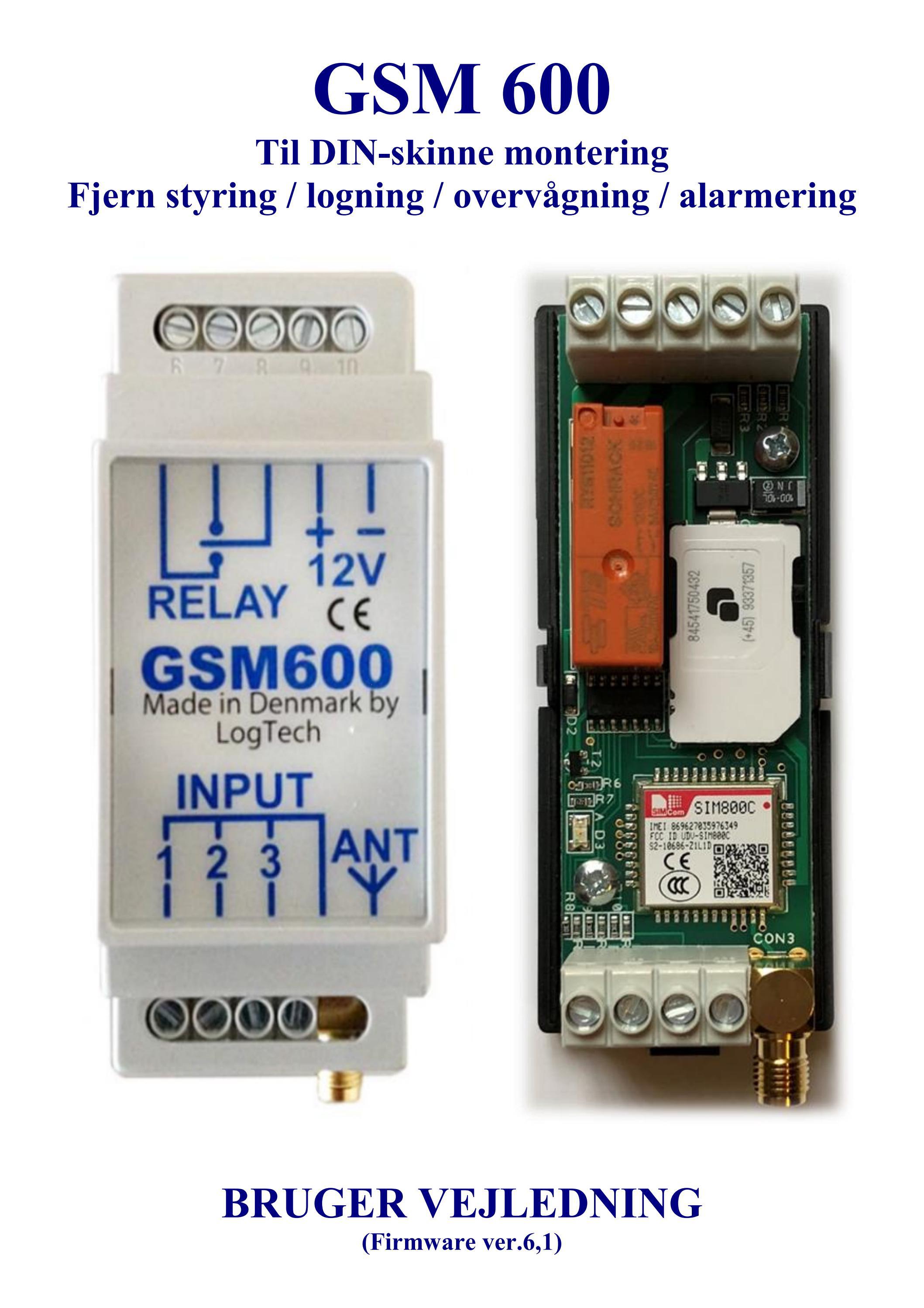 GSM600 DIN Skinne - Brugervejledning DK by GSM Teknik - Issuu