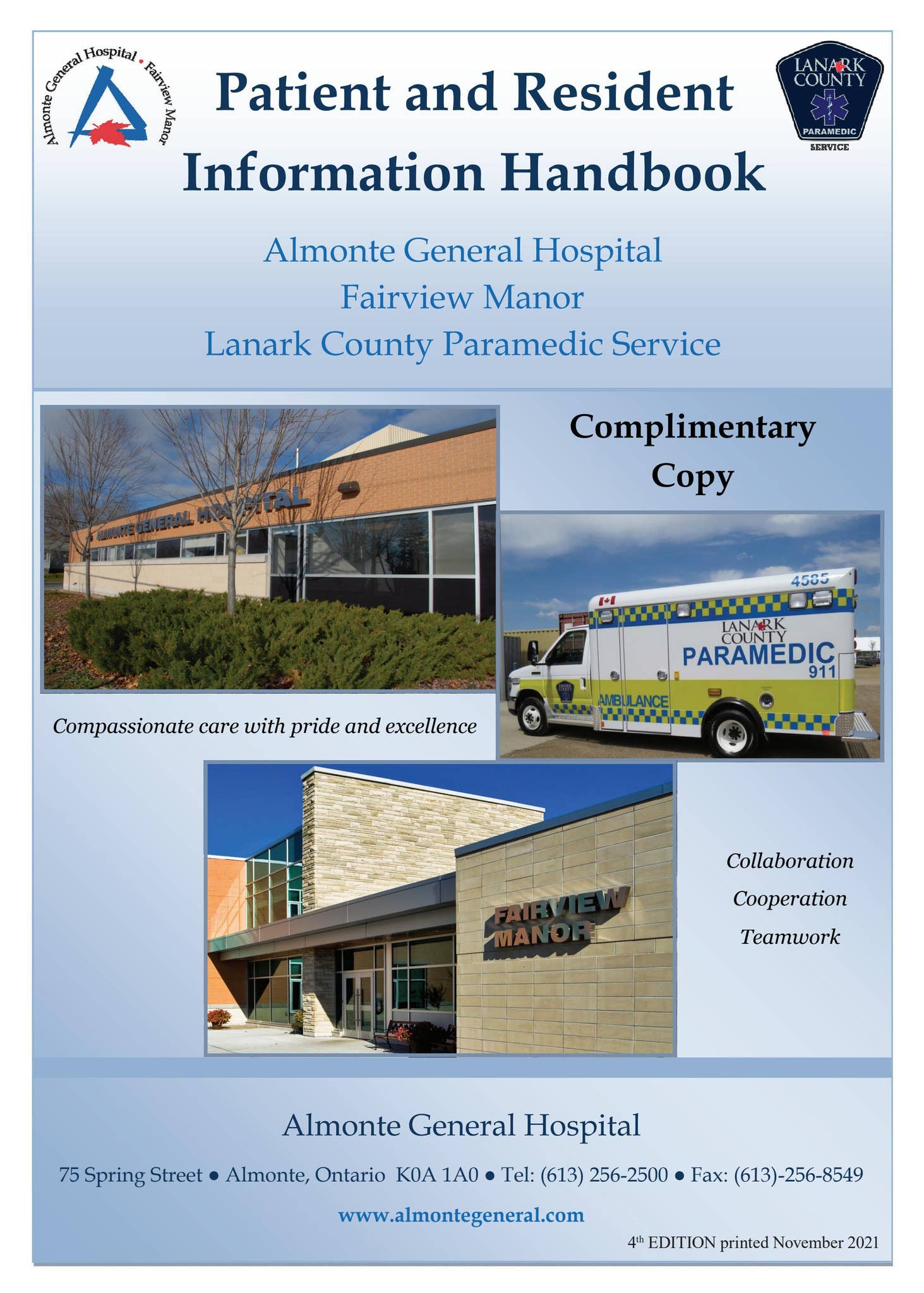 Almonte General Hospital Patient & Resident Information Handbook by ...