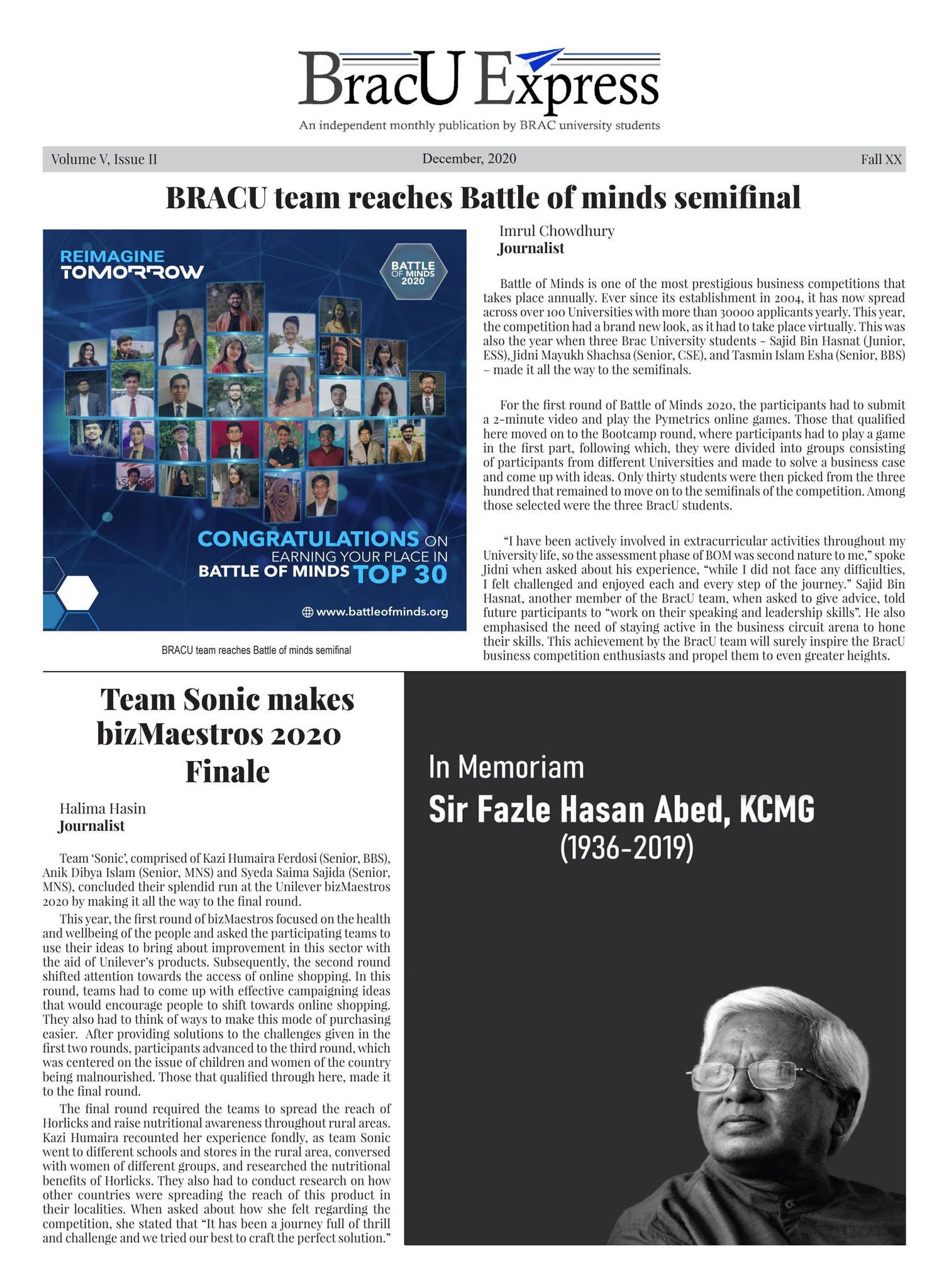 BRACU Express - Volume 5 Issue 2 by BRACU Express - Issuu