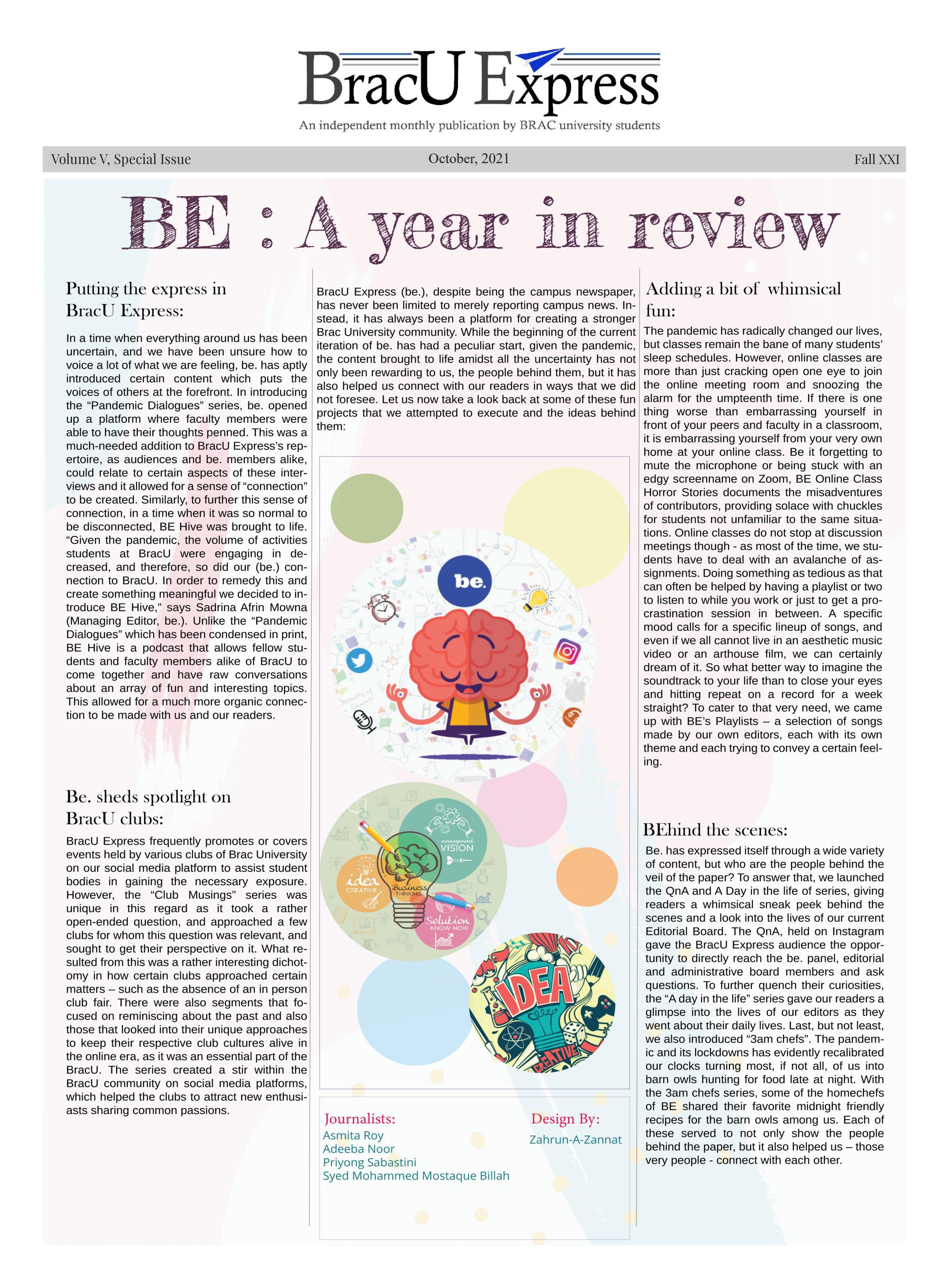 BRACU Express - Volume 5 Issue 8 by BRACU Express - Issuu