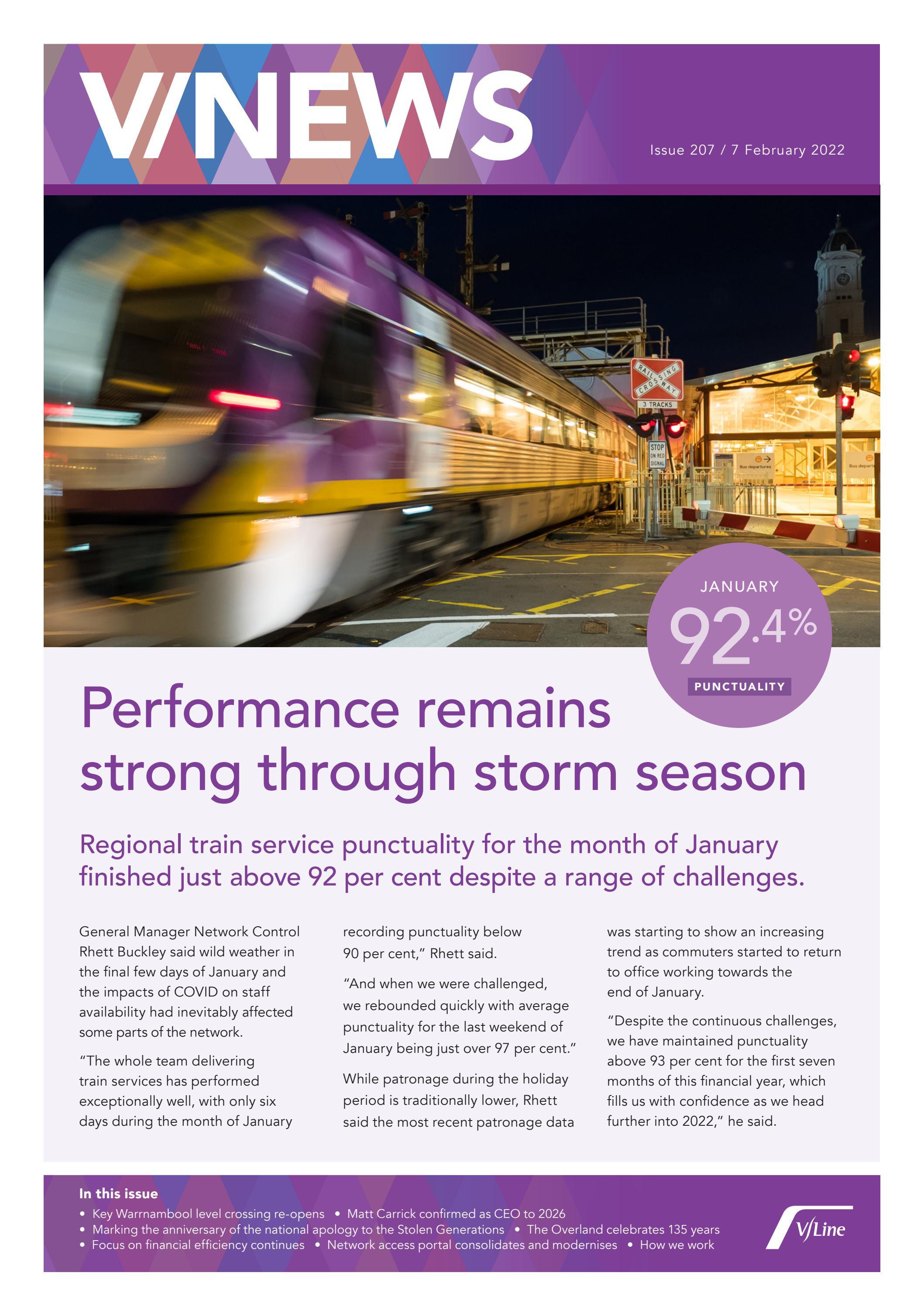 V/News issue 207 - Monday 7 February by V/Line - Issuu