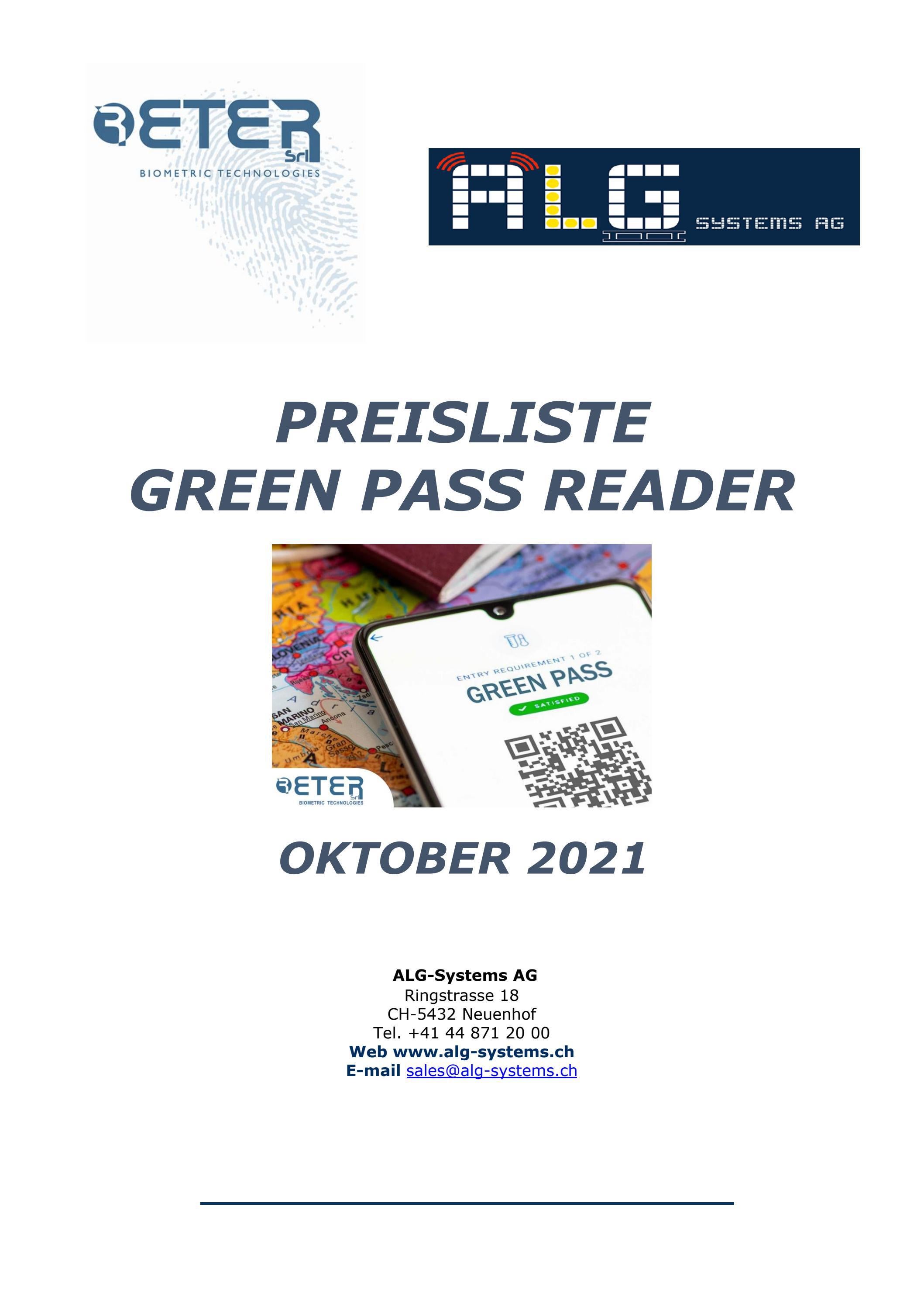 ETER - Green Pass Reader by Prealpina Suisse GmbH - Issuu