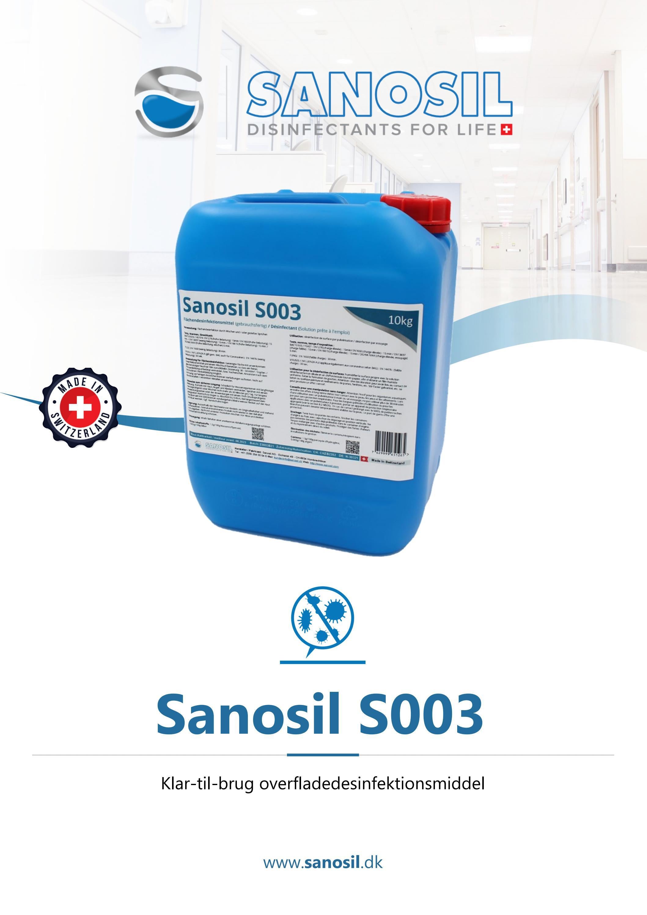 Sanosil S003 overfladedesinfektion by NAC Europe - Issuu