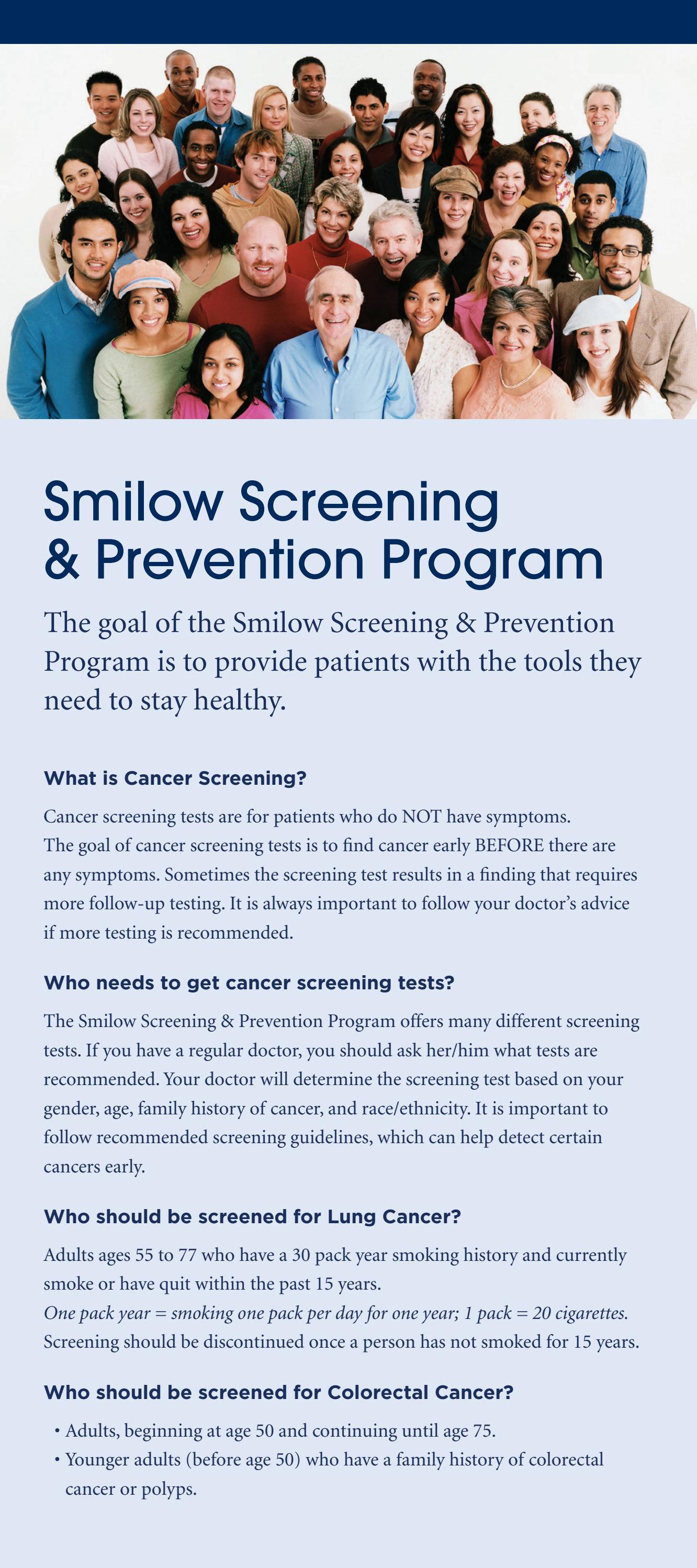 Smilow Screening & Prevention Program by Smilow Cancer Hospital and ...