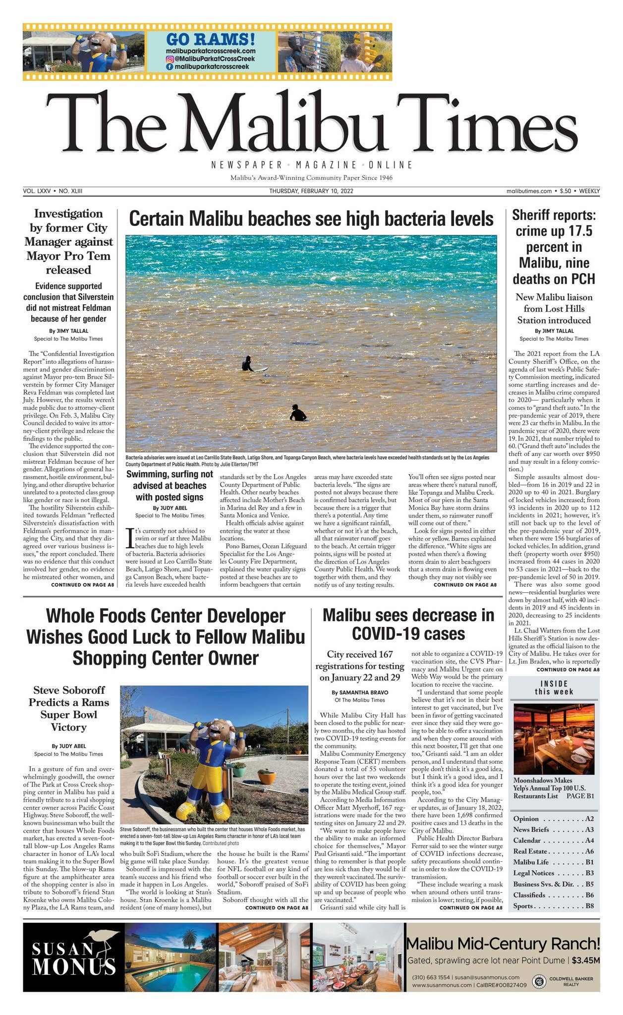 The Malibu Times • February 10, 2022 by 13 Stars Media - Issuu